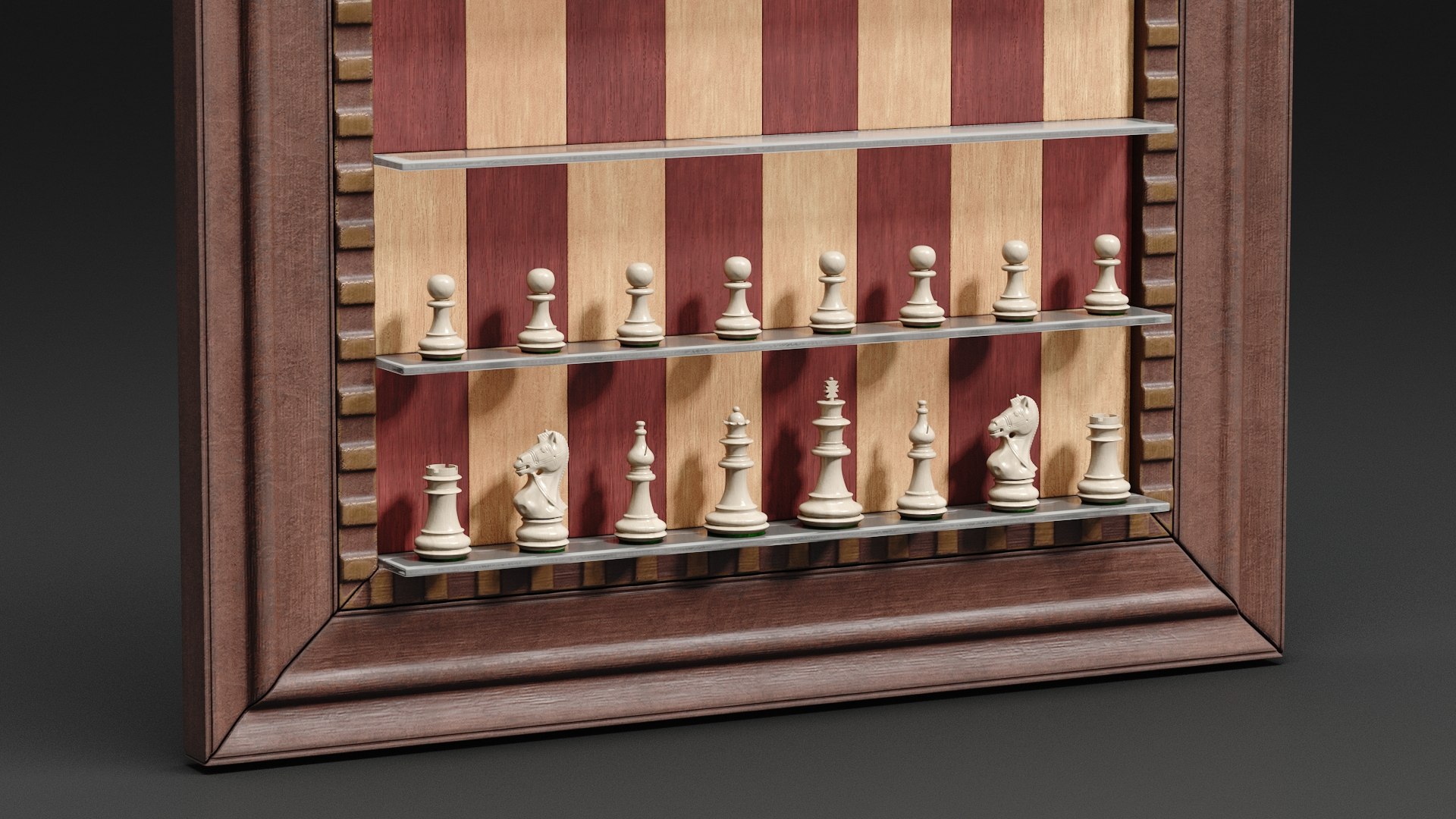 3D Wall Mounted Chess Set Model - TurboSquid 2088478