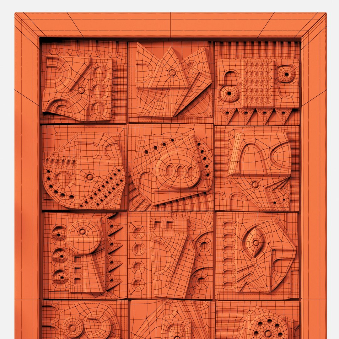3D Panel Decorative Cube Square N3 Model - TurboSquid 1739121