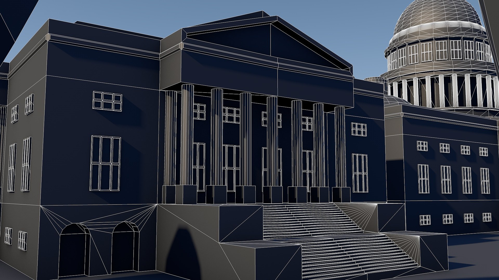 Us Capitol Cartoon Low Poly 3D Model - TurboSquid 2034841