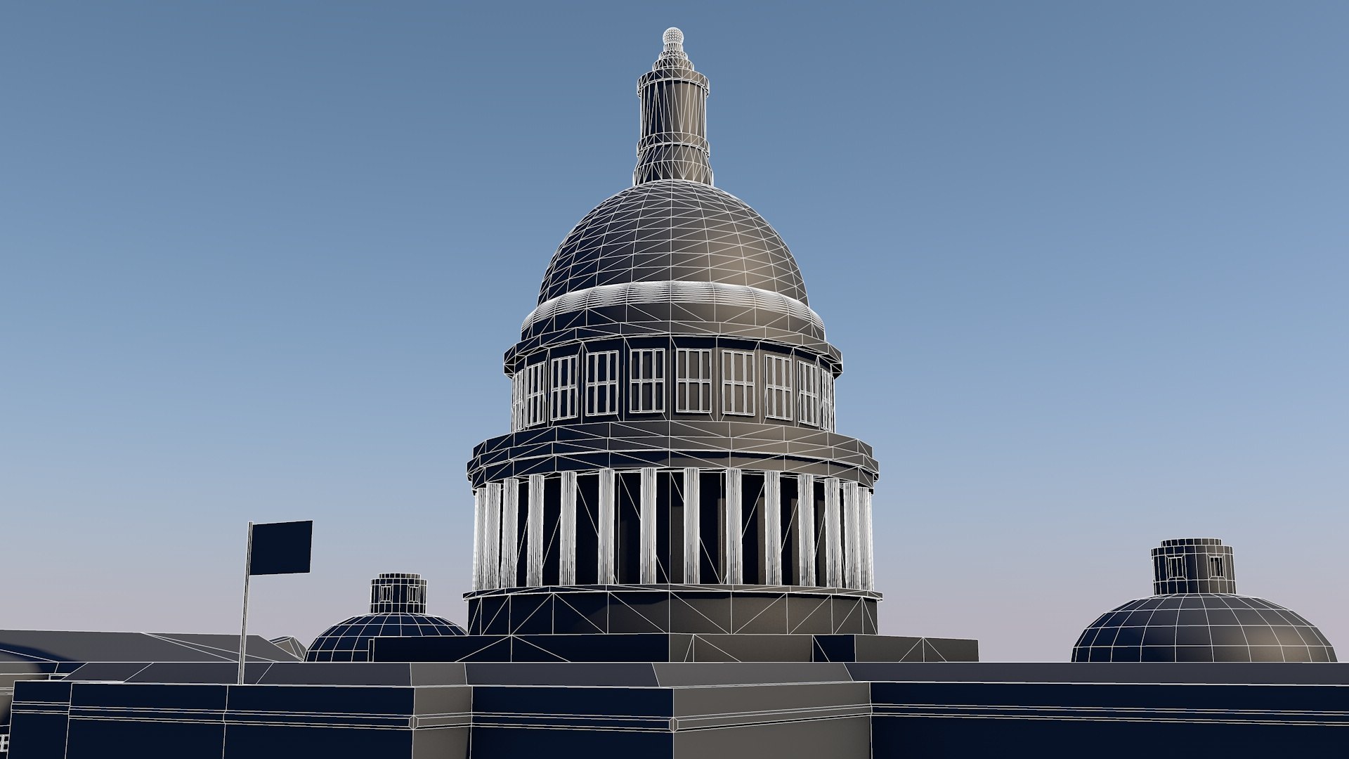 Us Capitol Cartoon Low Poly 3D Model - TurboSquid 2034841