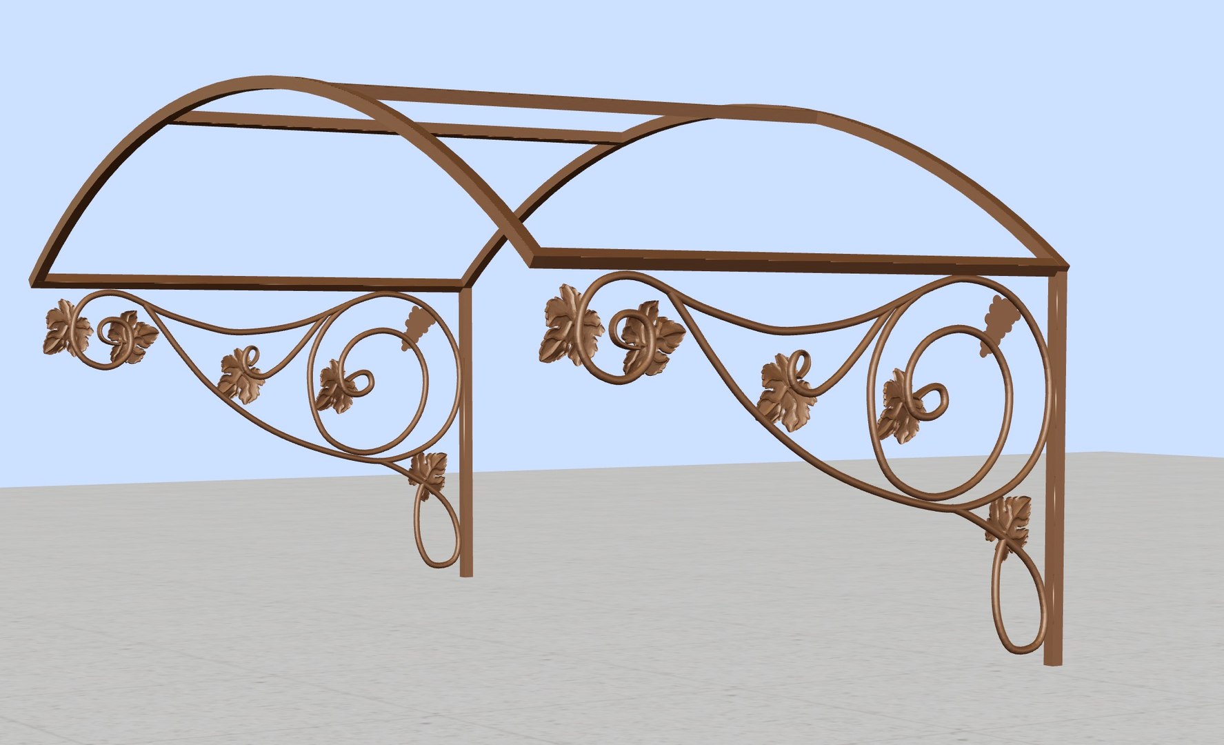 Wrought Iron Canopy 3D Model 3D - TurboSquid 1905867