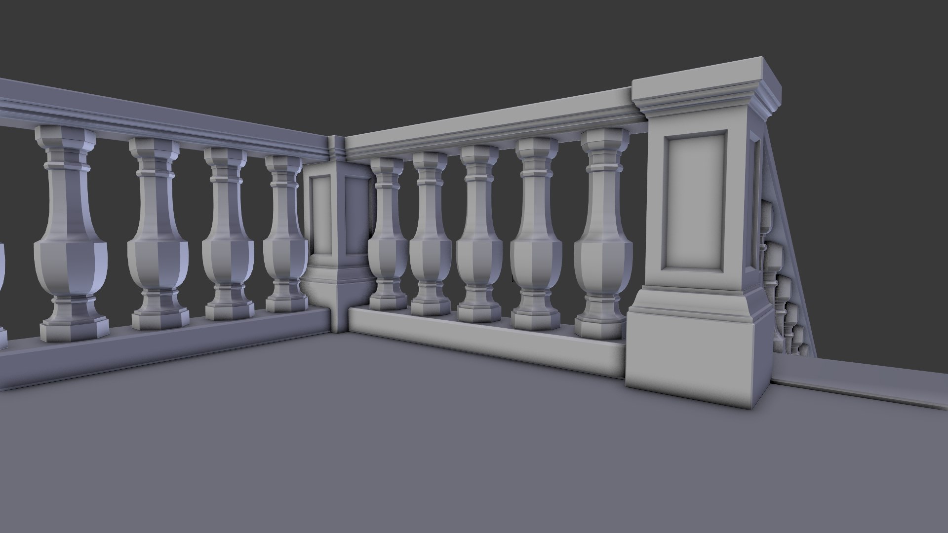 Staircase Grand Modular 3d Model