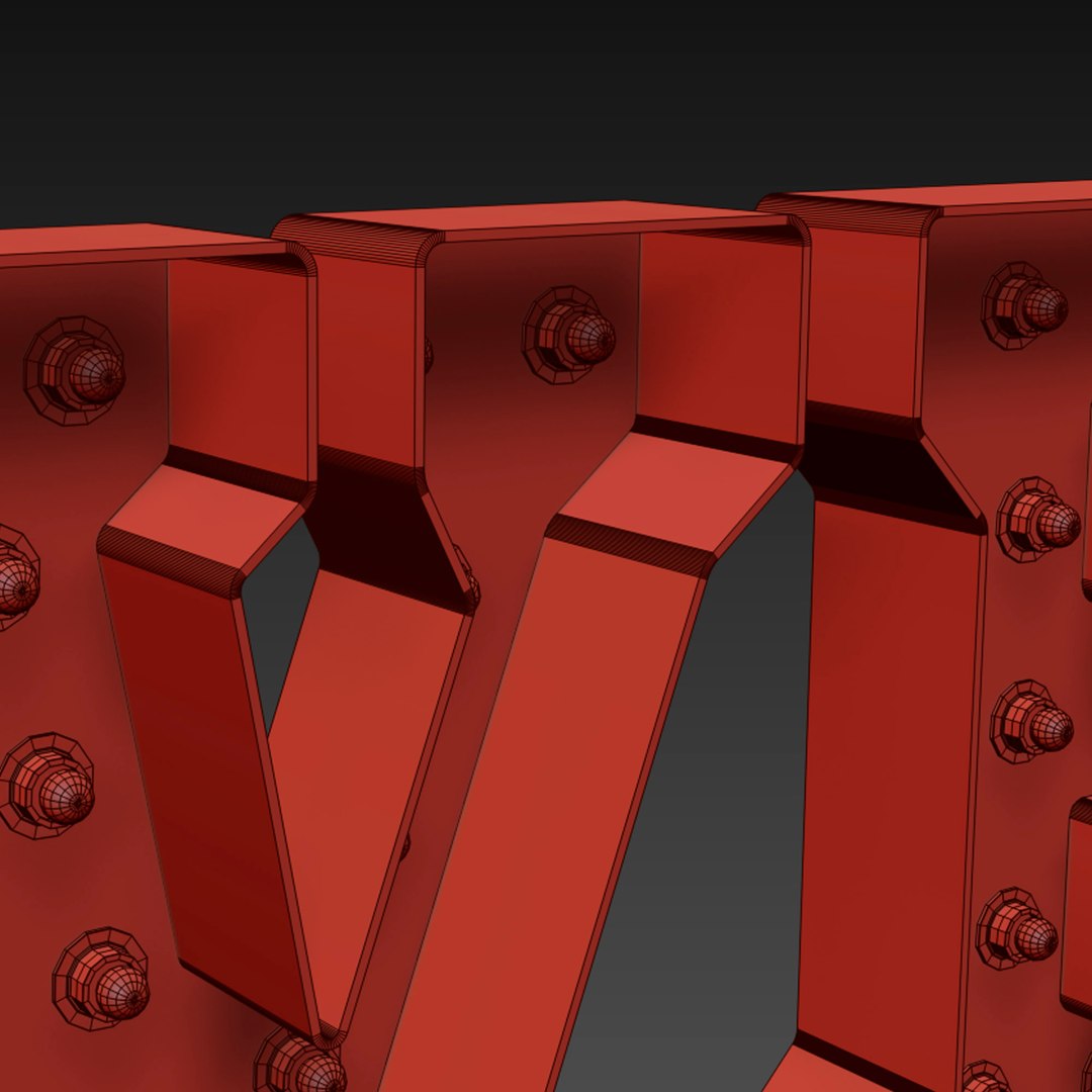 Lighted Metal Sign Set 3D - TurboSquid 1424322