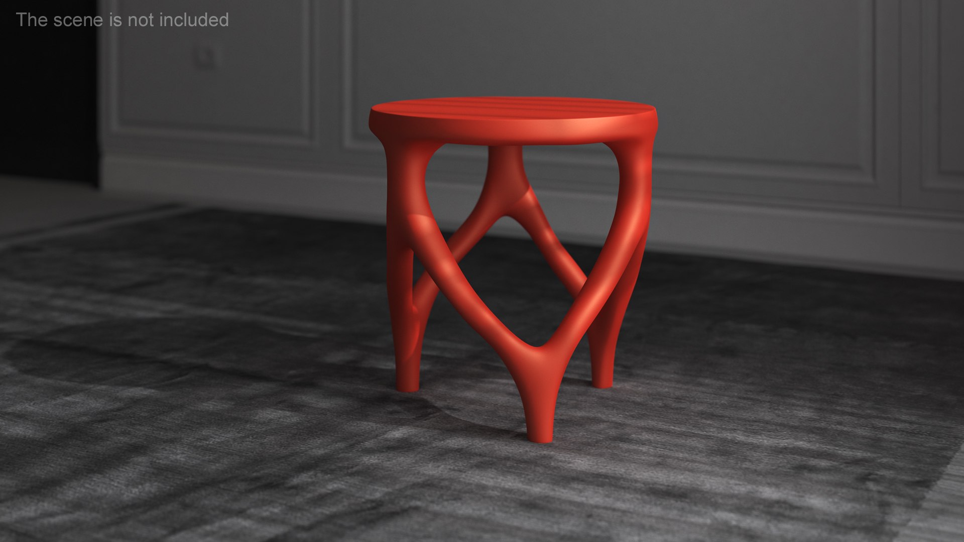 Modern Red Table 3D Model - TurboSquid 2003387