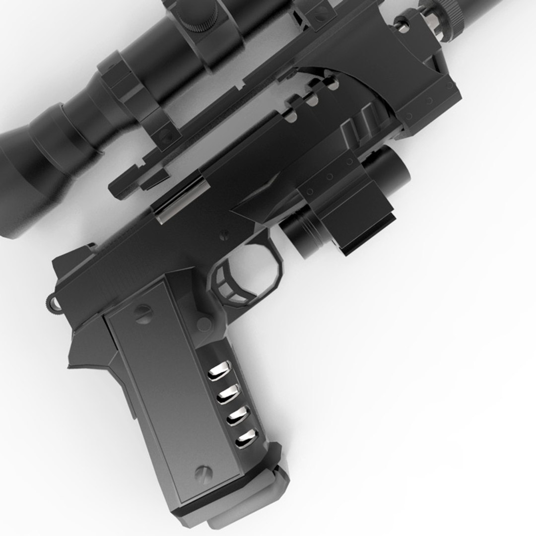 3d model para-ordnance doberman gun