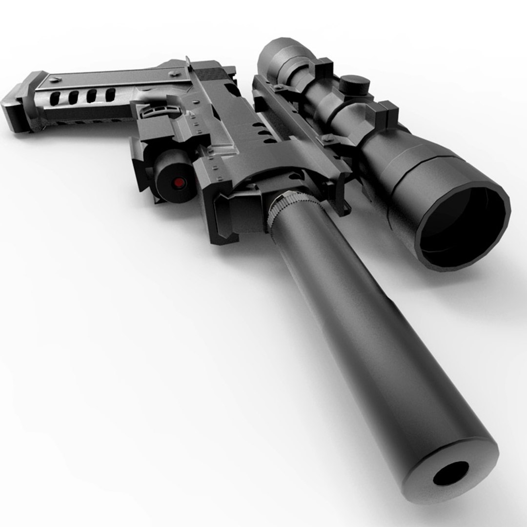 3d model para-ordnance doberman gun