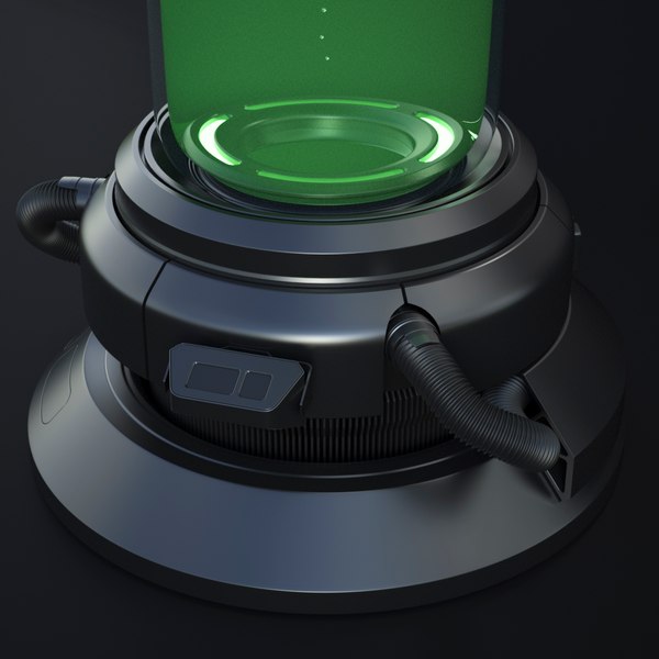 sci fi liquid container 3d obj