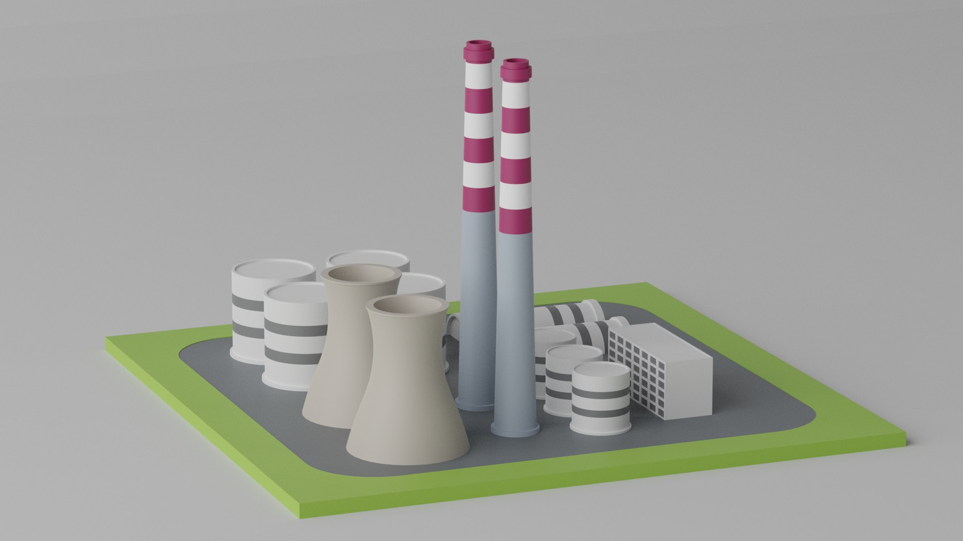 3D Cartoon Power Plant - TurboSquid 2237931