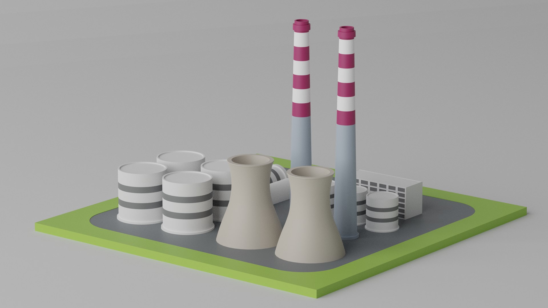 3D Cartoon Power Plant - TurboSquid 2237931