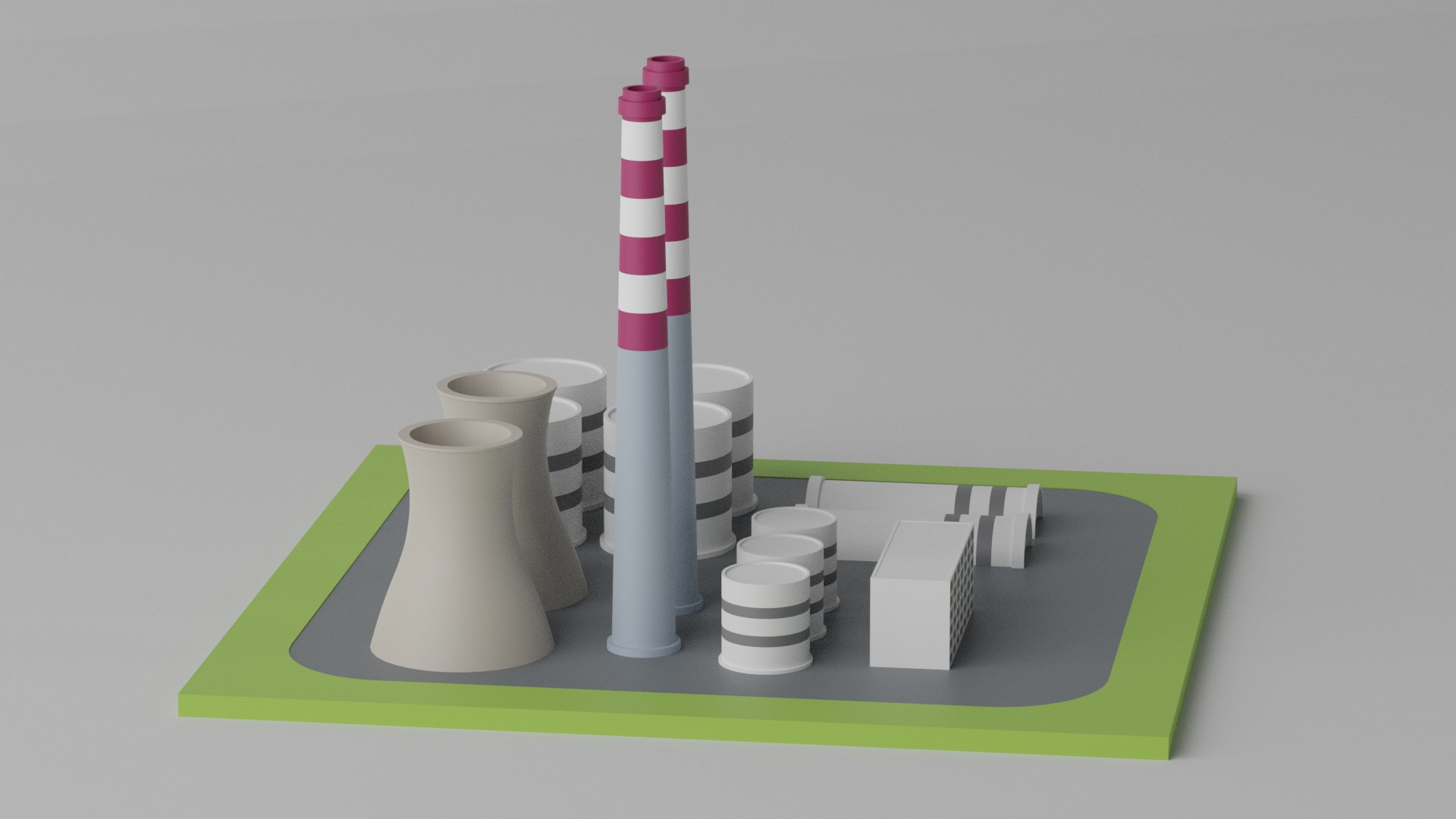 3D Cartoon Power Plant - TurboSquid 2237931
