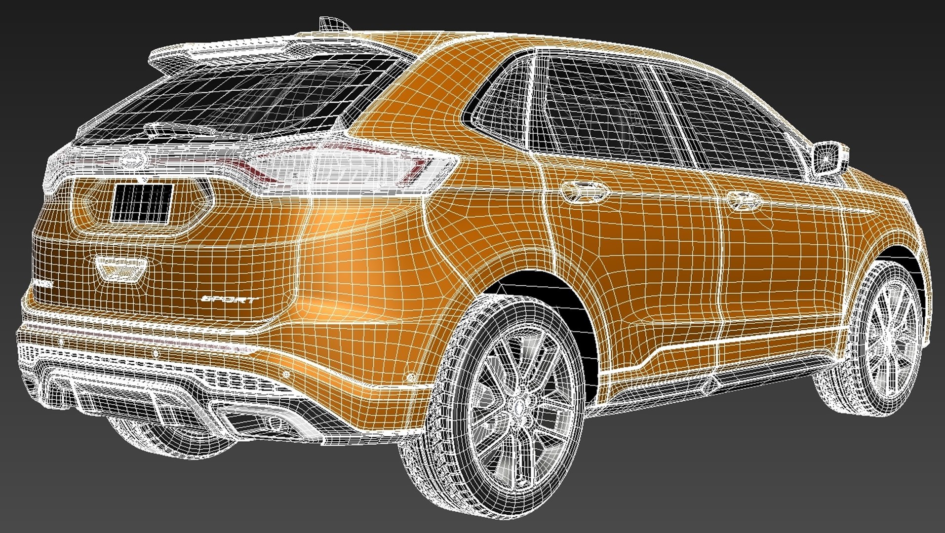 3D Ford Edge Sport 2017 Model - TurboSquid 2222040