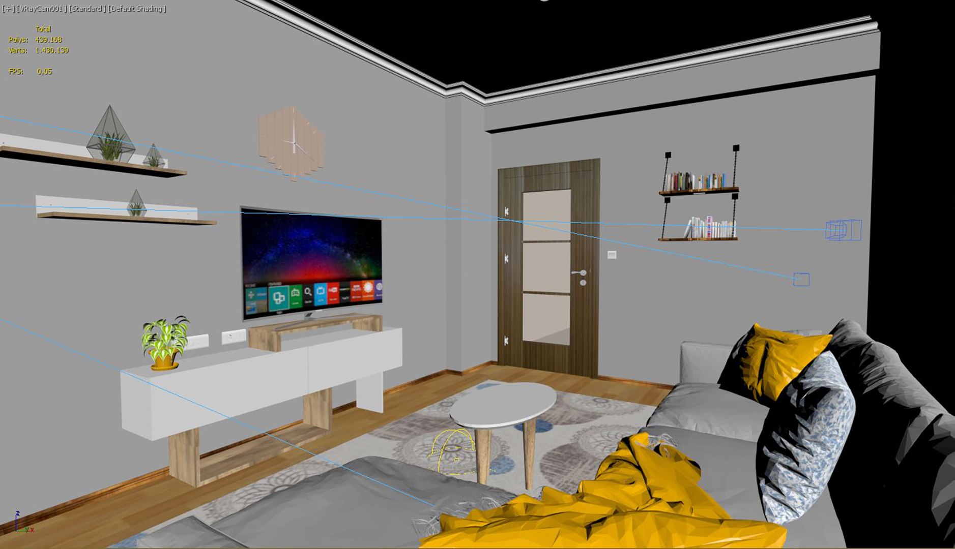 3D Living Room Interior Scene For 3Dmax Vray - TurboSquid 1969704