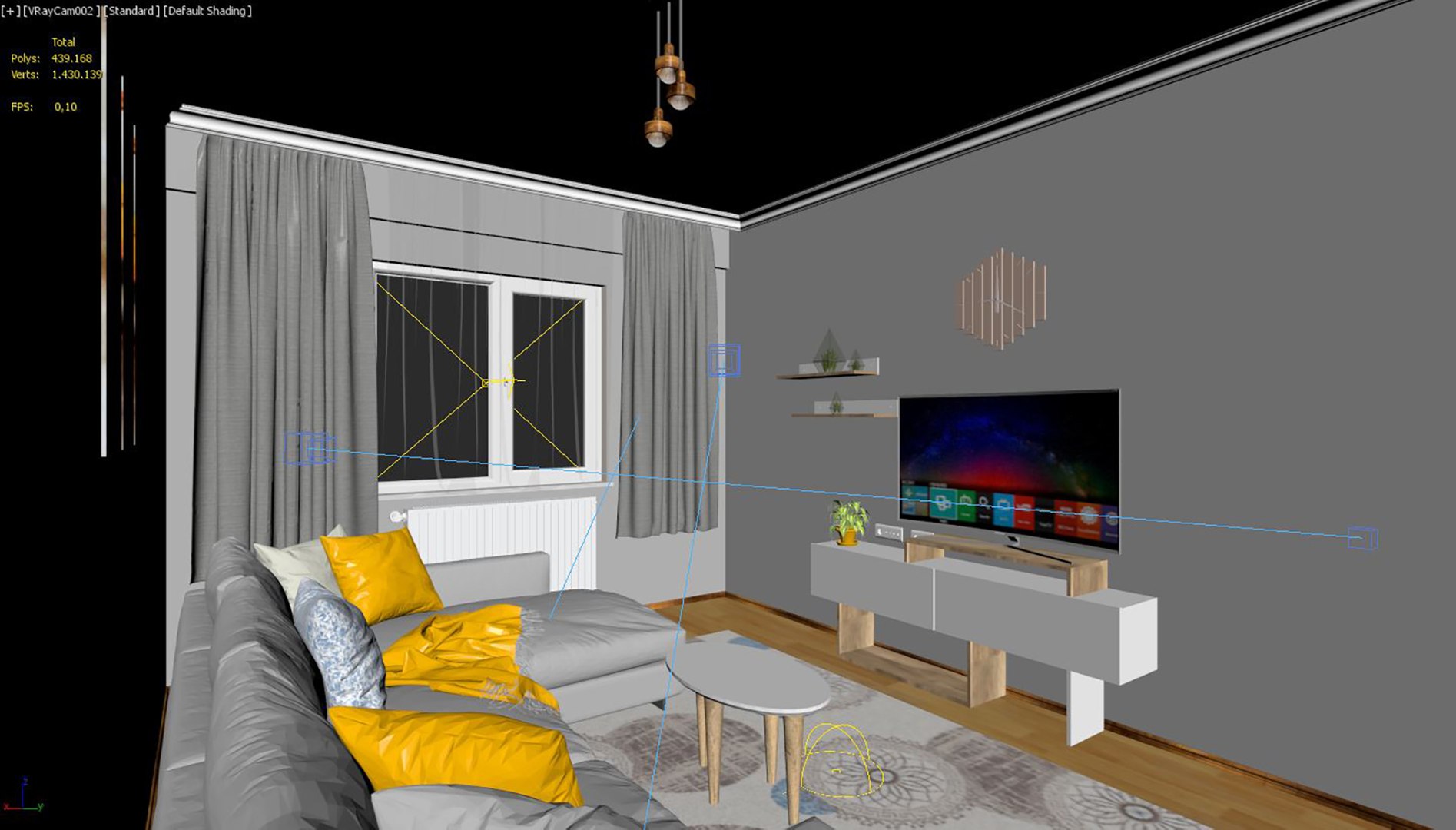 3D Living Room Interior Scene For 3Dmax Vray - TurboSquid 1969704
