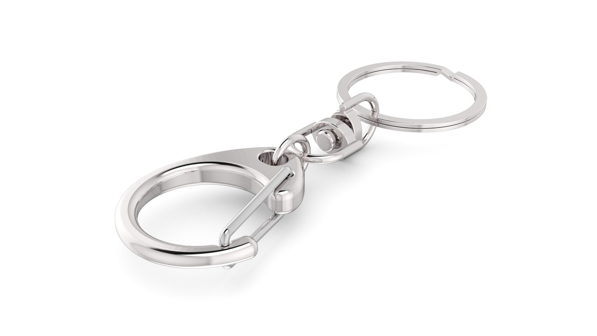 3D Key Chain With Carabiner Clasp model - TurboSquid 1924039
