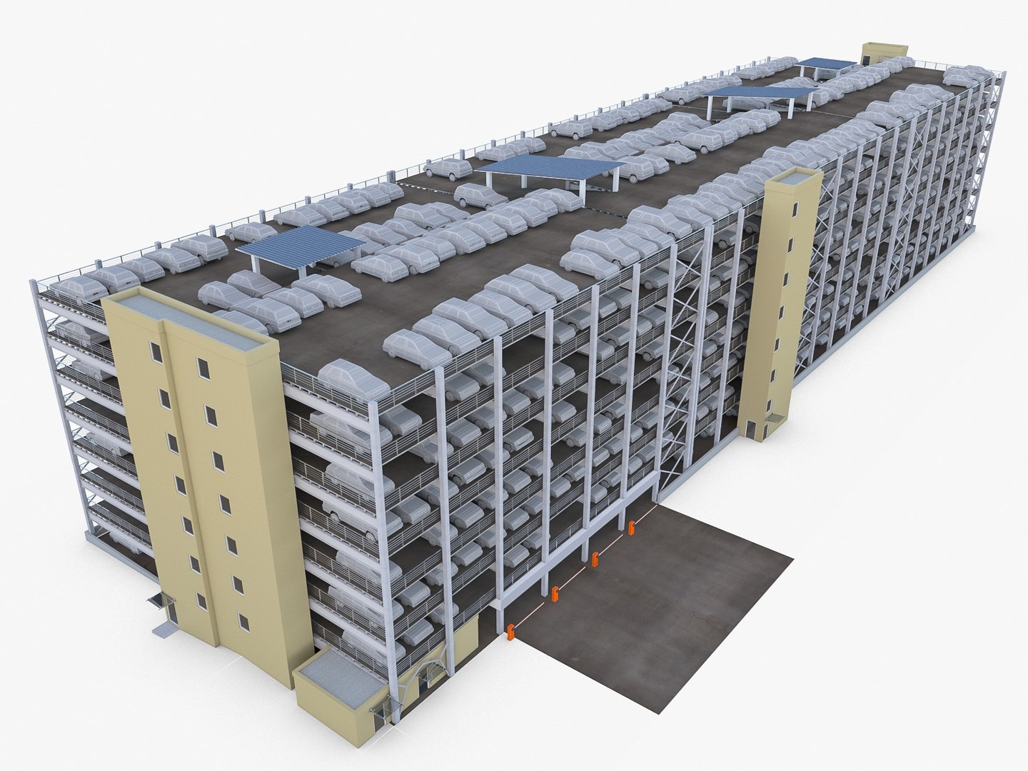Multistory Parking Garage 01 3D Model - TurboSquid 1751305