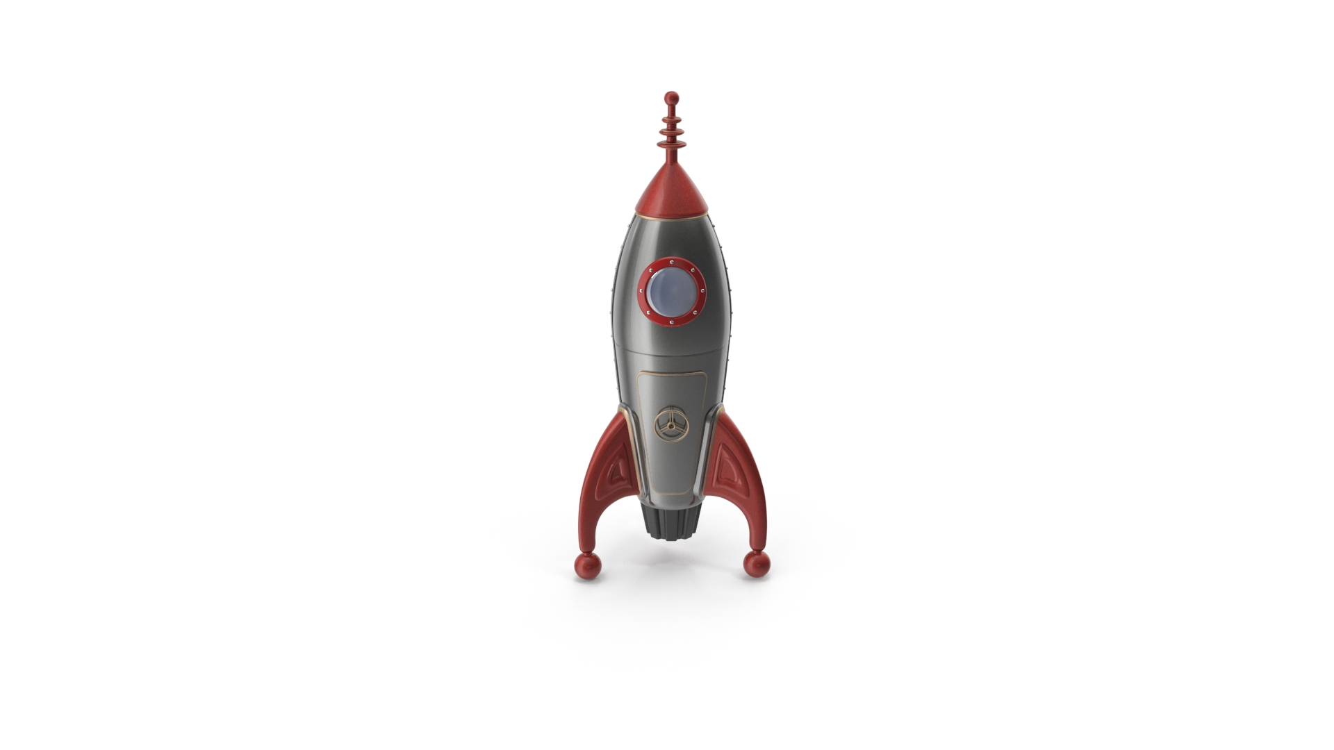 3D Retro Rocketship Model - TurboSquid 2188777