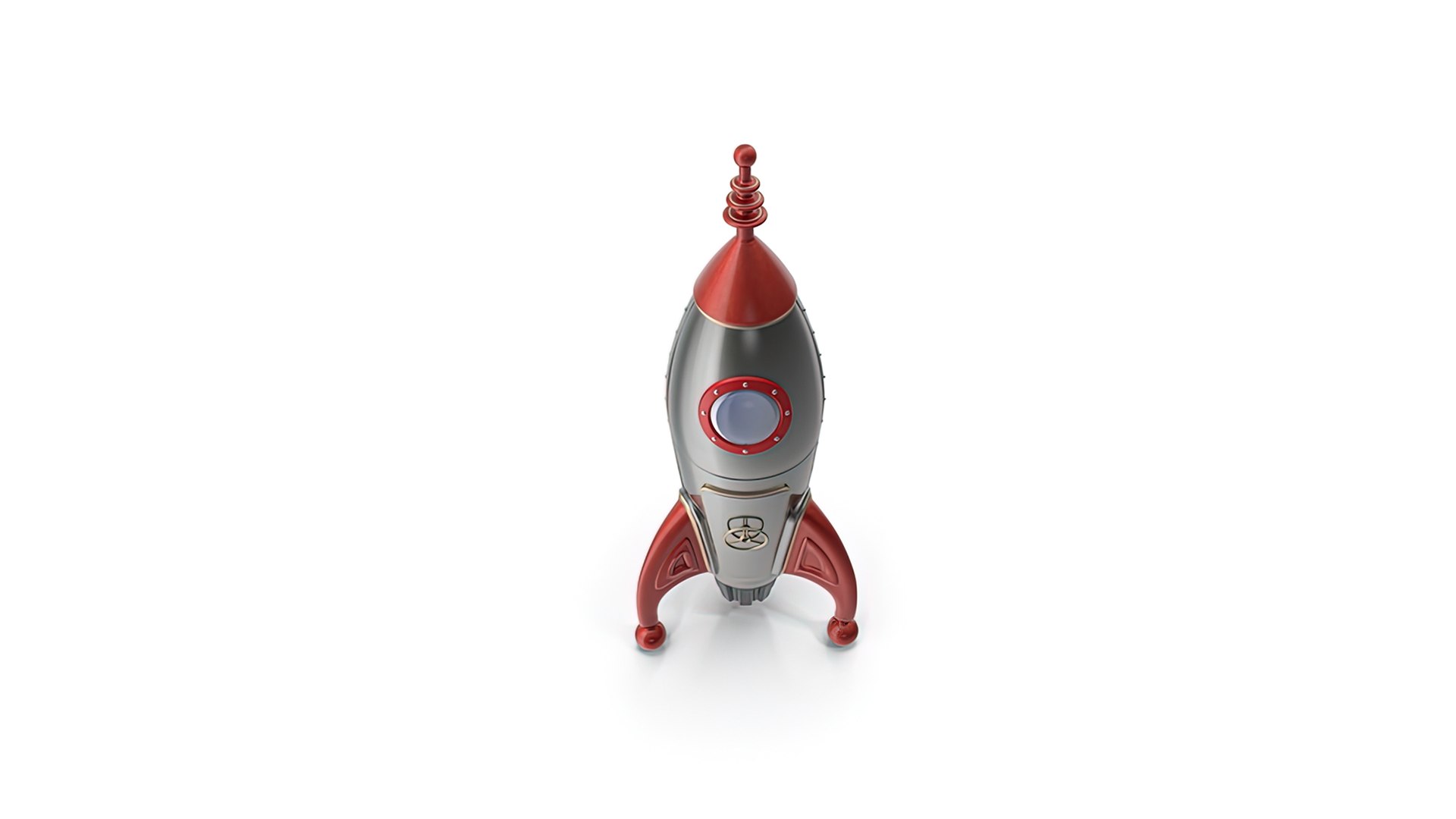 3D Retro Rocketship Model - TurboSquid 2188777