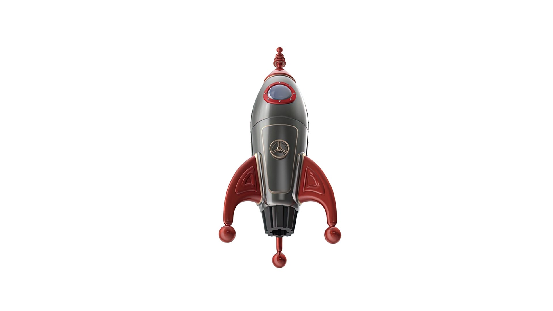 3D Retro Rocketship Model - TurboSquid 2188777