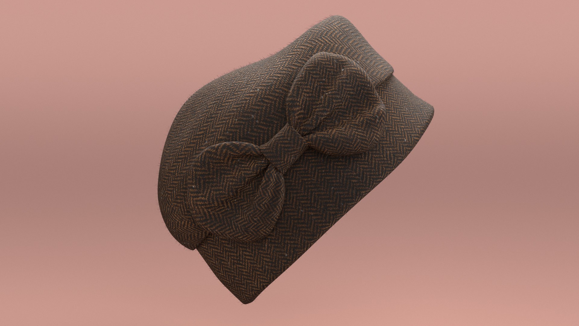 3D Tweed Cloche Hat Model - TurboSquid 1849829