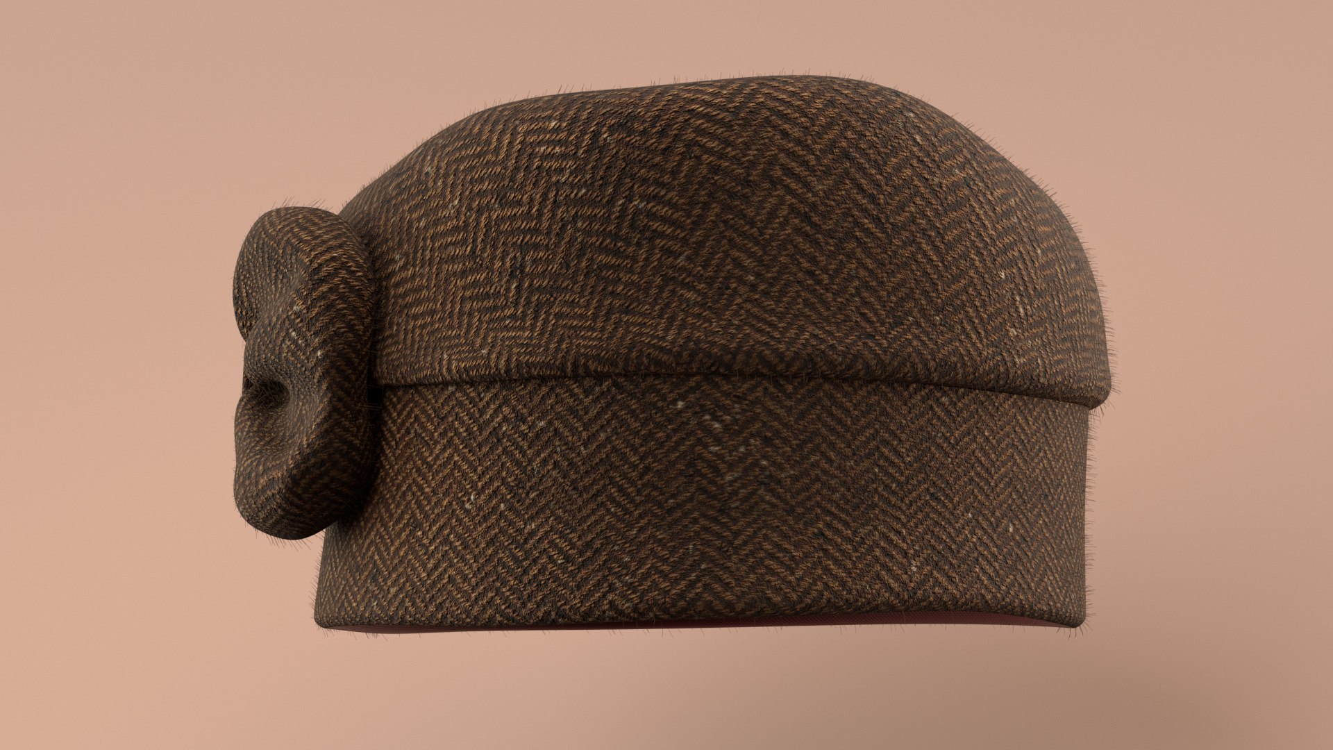 3D Tweed Cloche Hat Model - TurboSquid 1849829