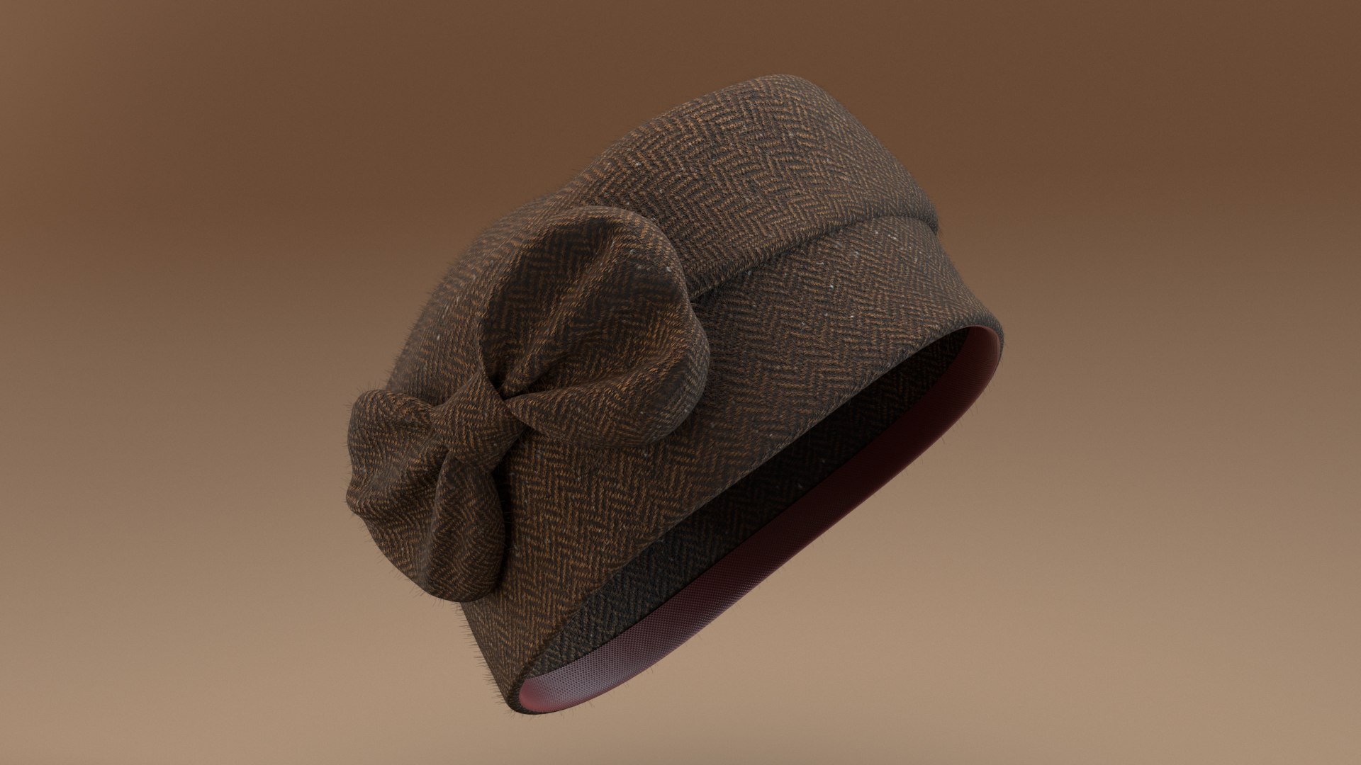 3D Tweed Cloche Hat Model - TurboSquid 1849829