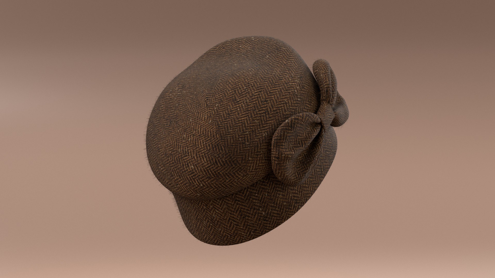 3D Tweed Cloche Hat Model - TurboSquid 1849829