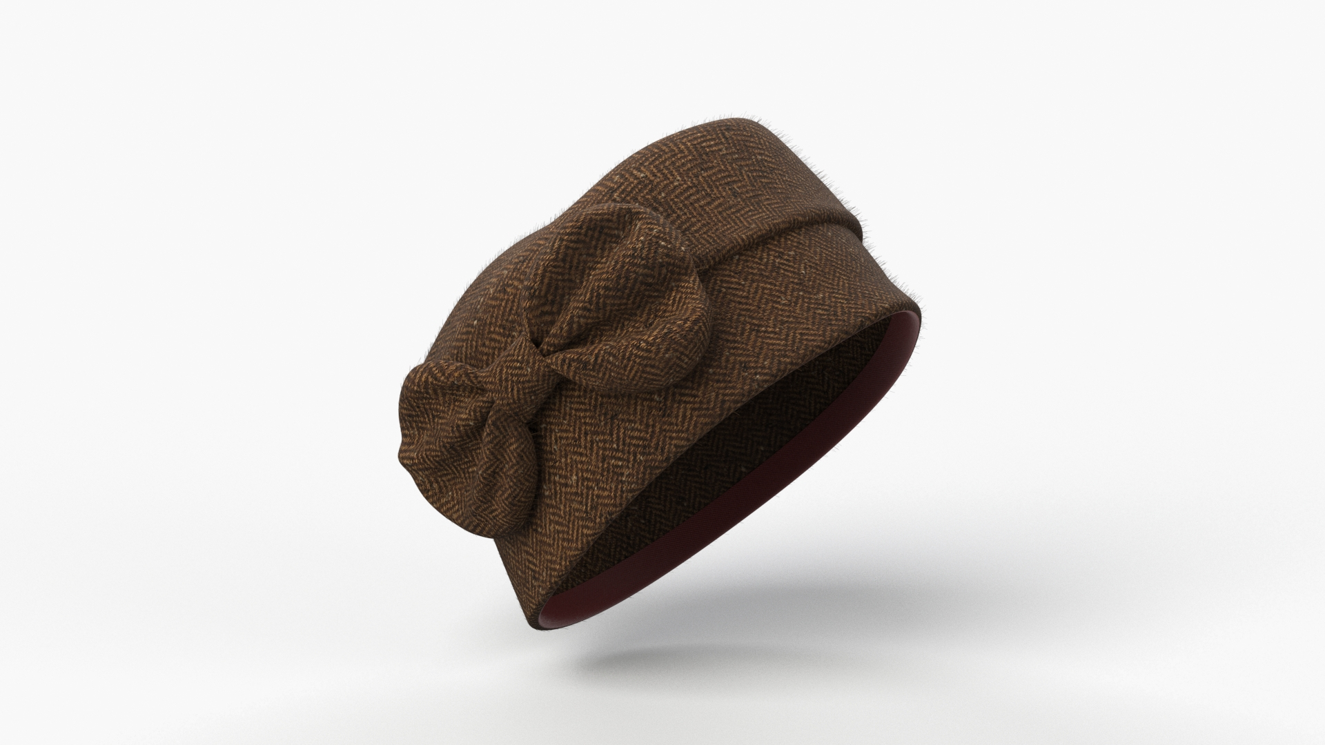 3D Tweed Cloche Hat Model - TurboSquid 1849829