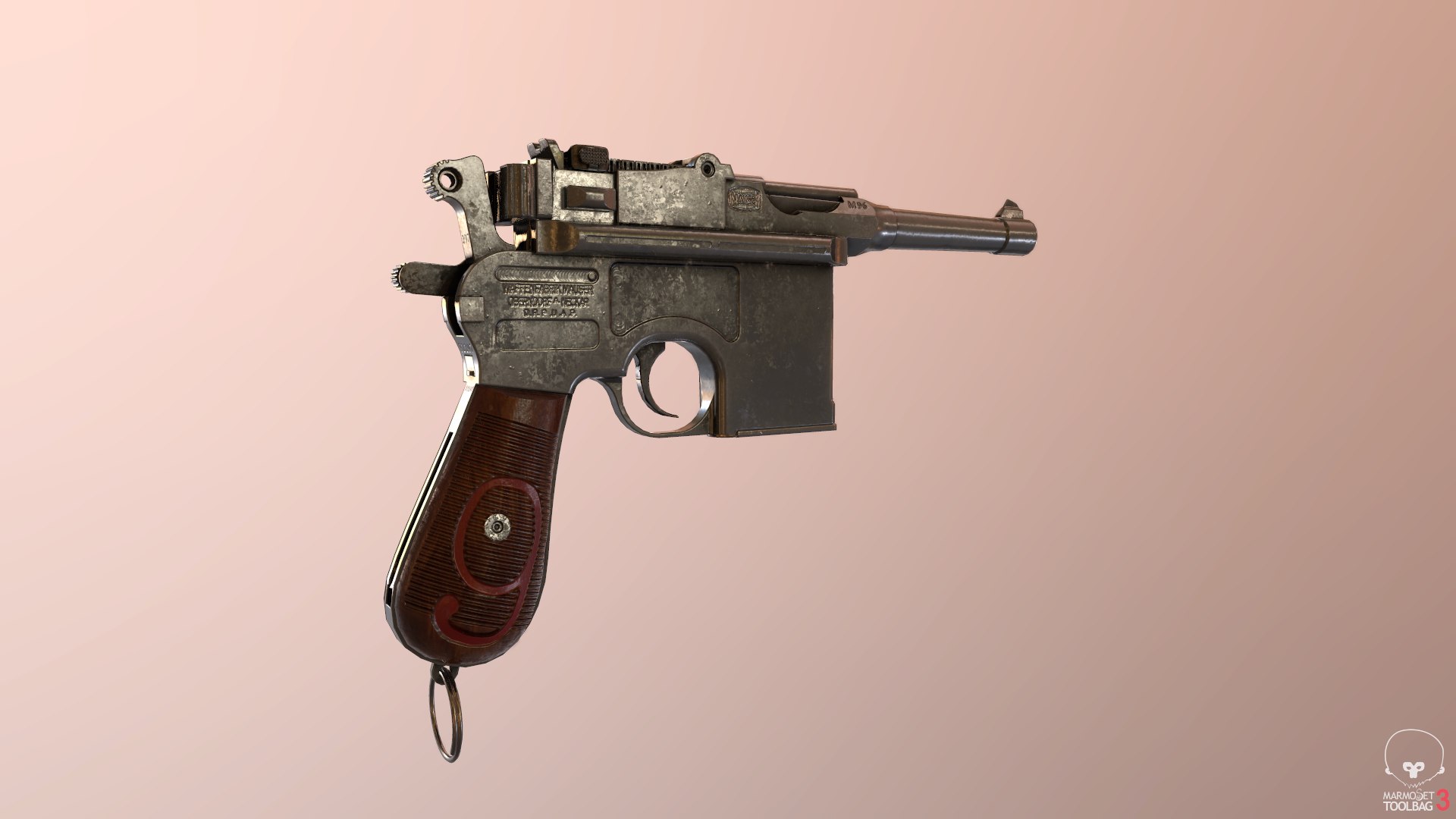 Mauser C96 Red 9 3D - TurboSquid 1525139