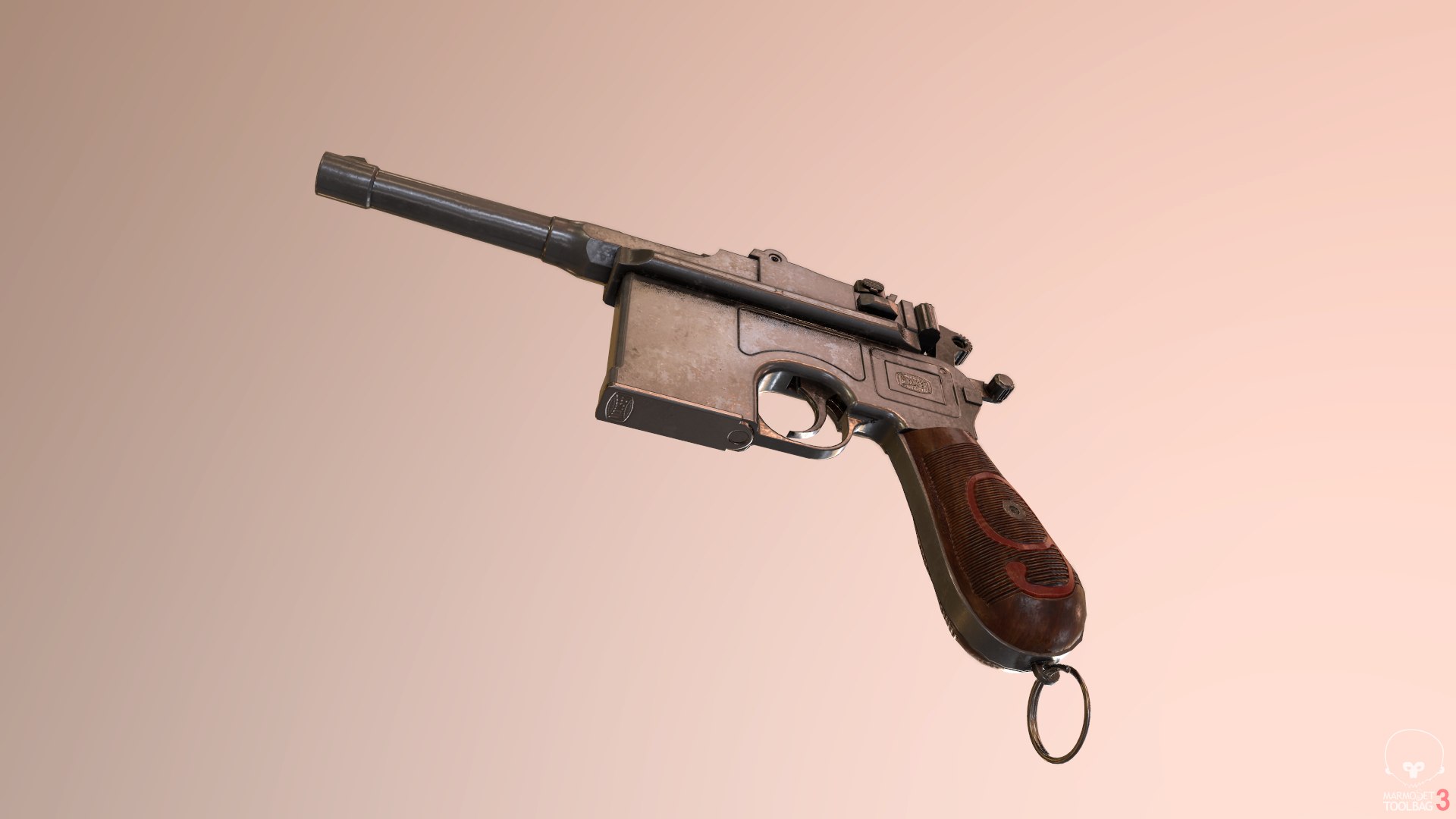 Mauser C96 Red 9 3D - TurboSquid 1525139