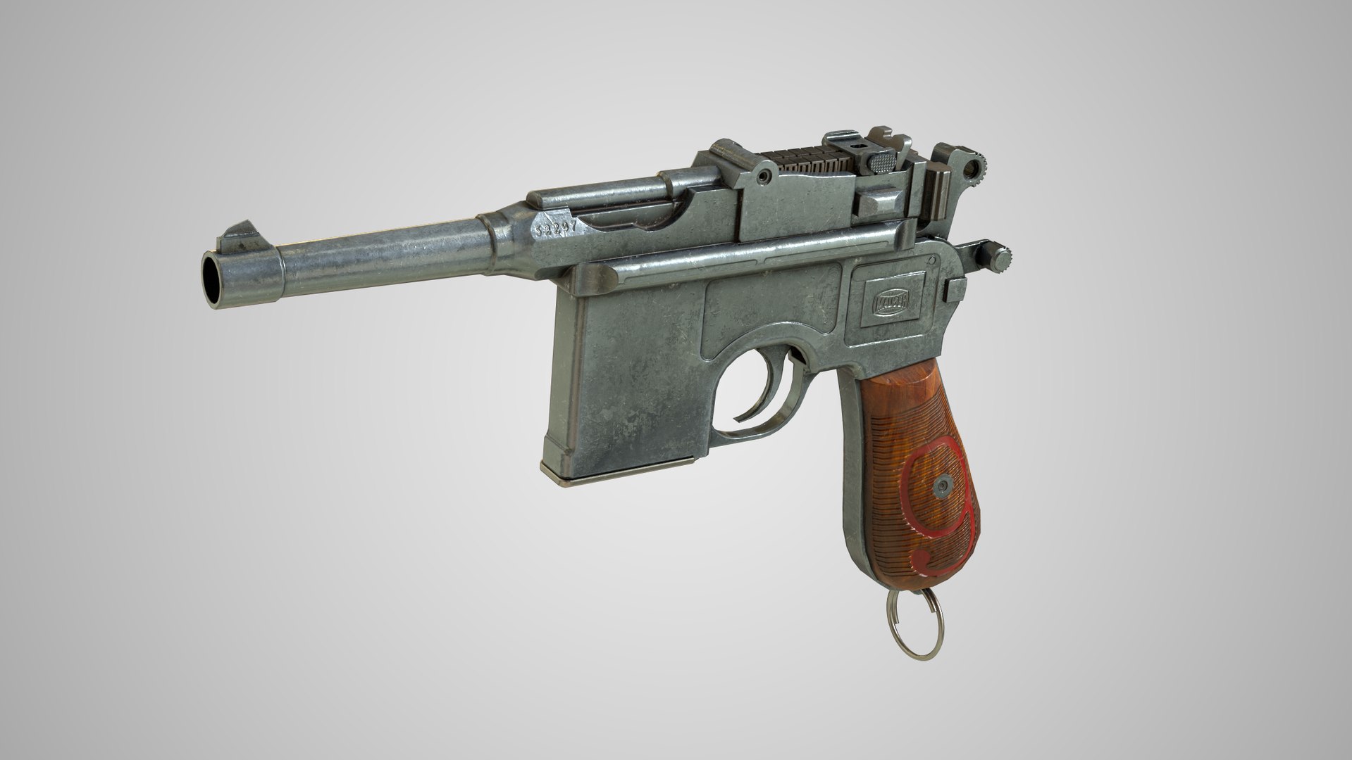 Mauser C96 Red 9 3D - TurboSquid 1525139