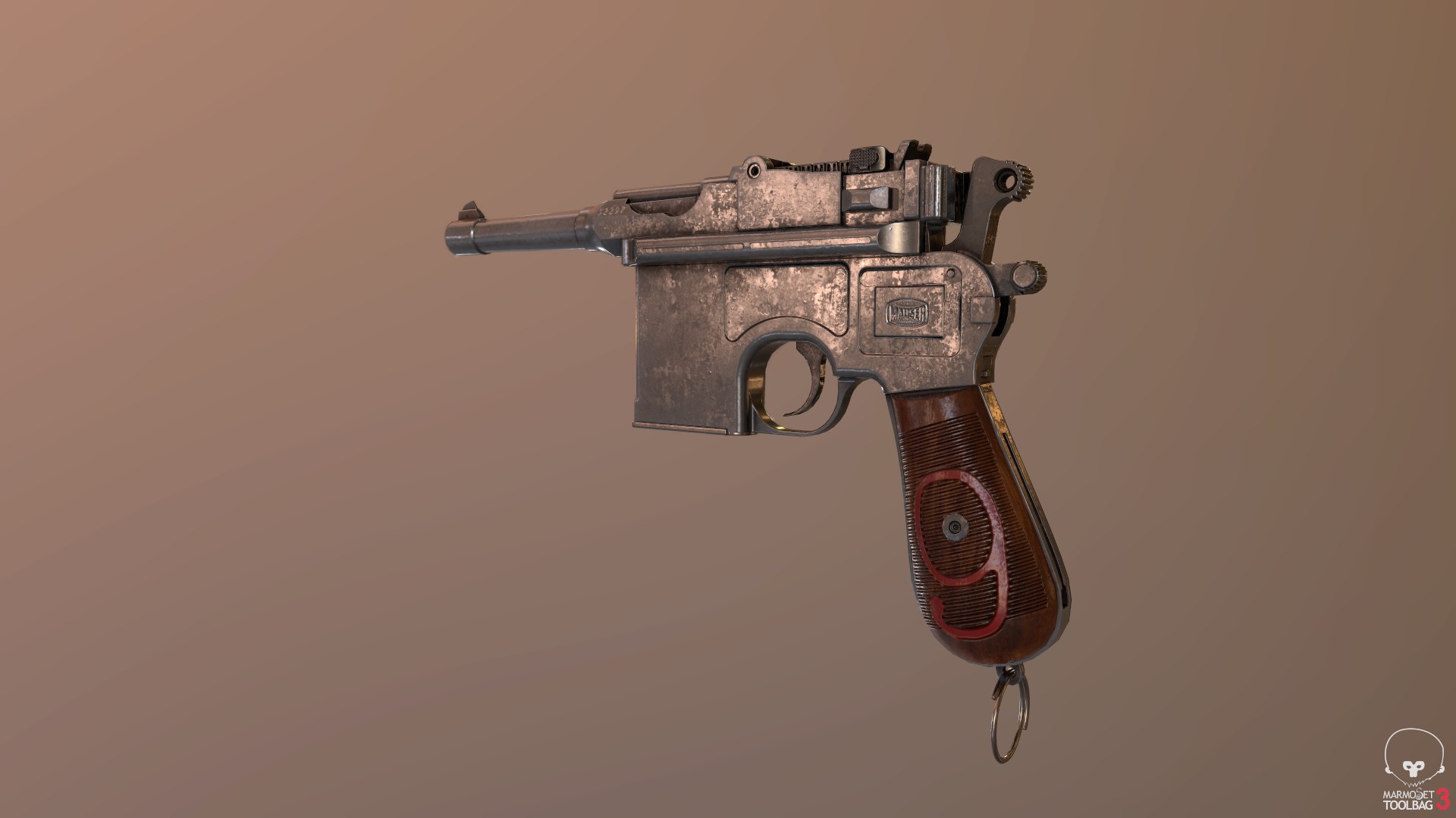 Mauser C96 Red 9 3D - TurboSquid 1525139