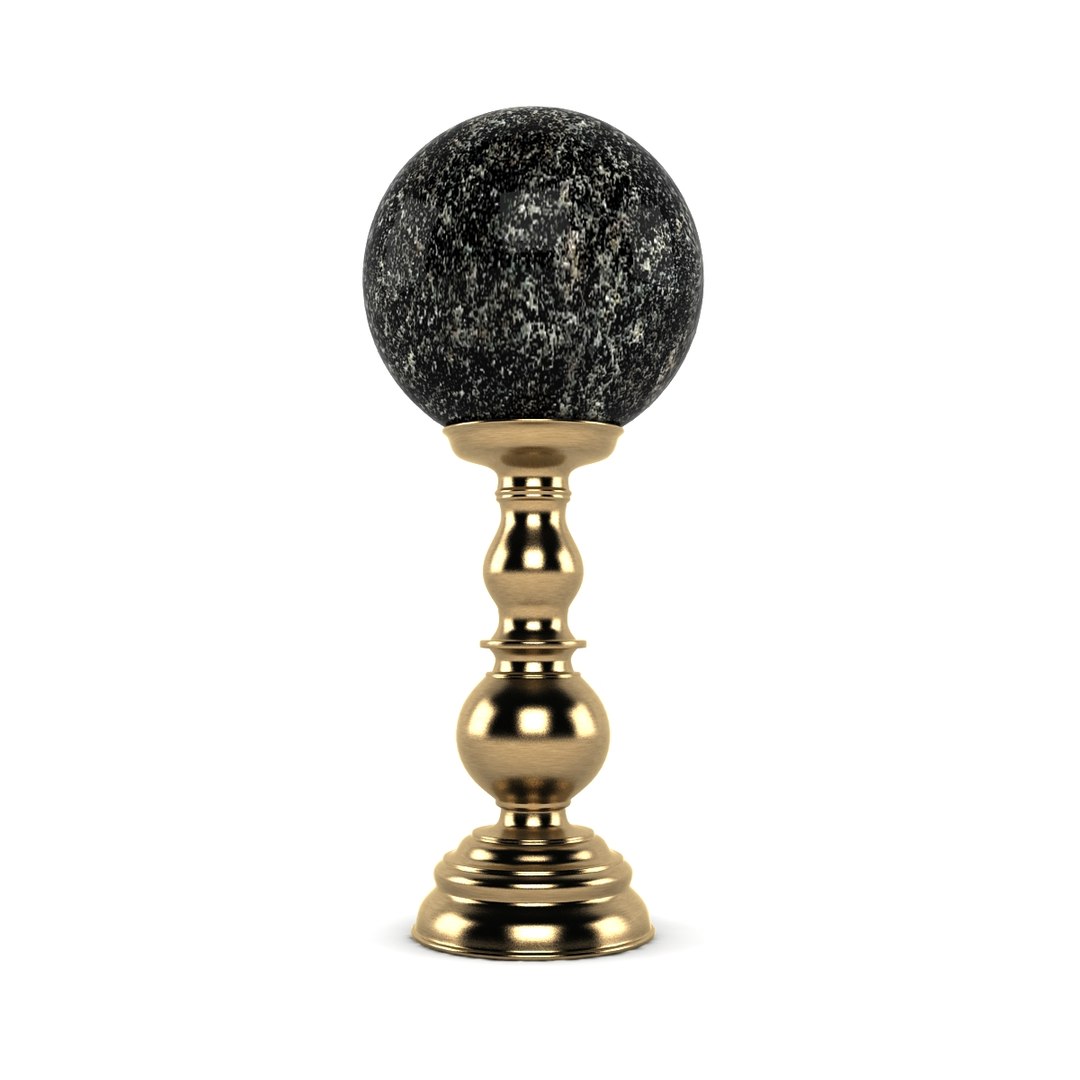 3d Marble Ball Stand Model