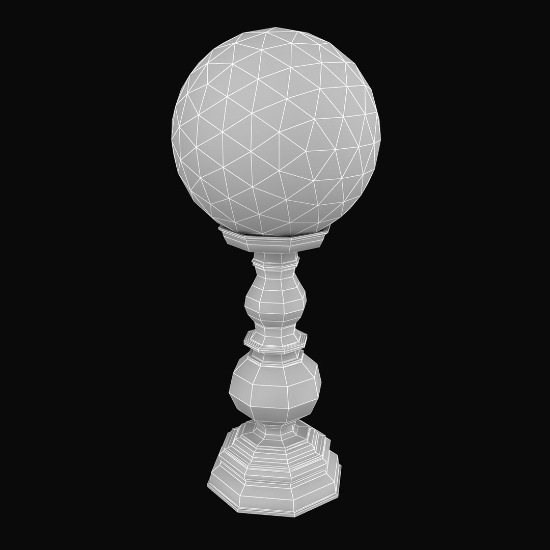 3d Marble Ball Stand Model