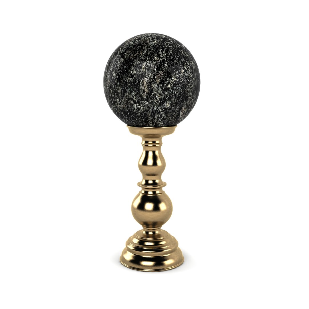 3d Marble Ball Stand Model