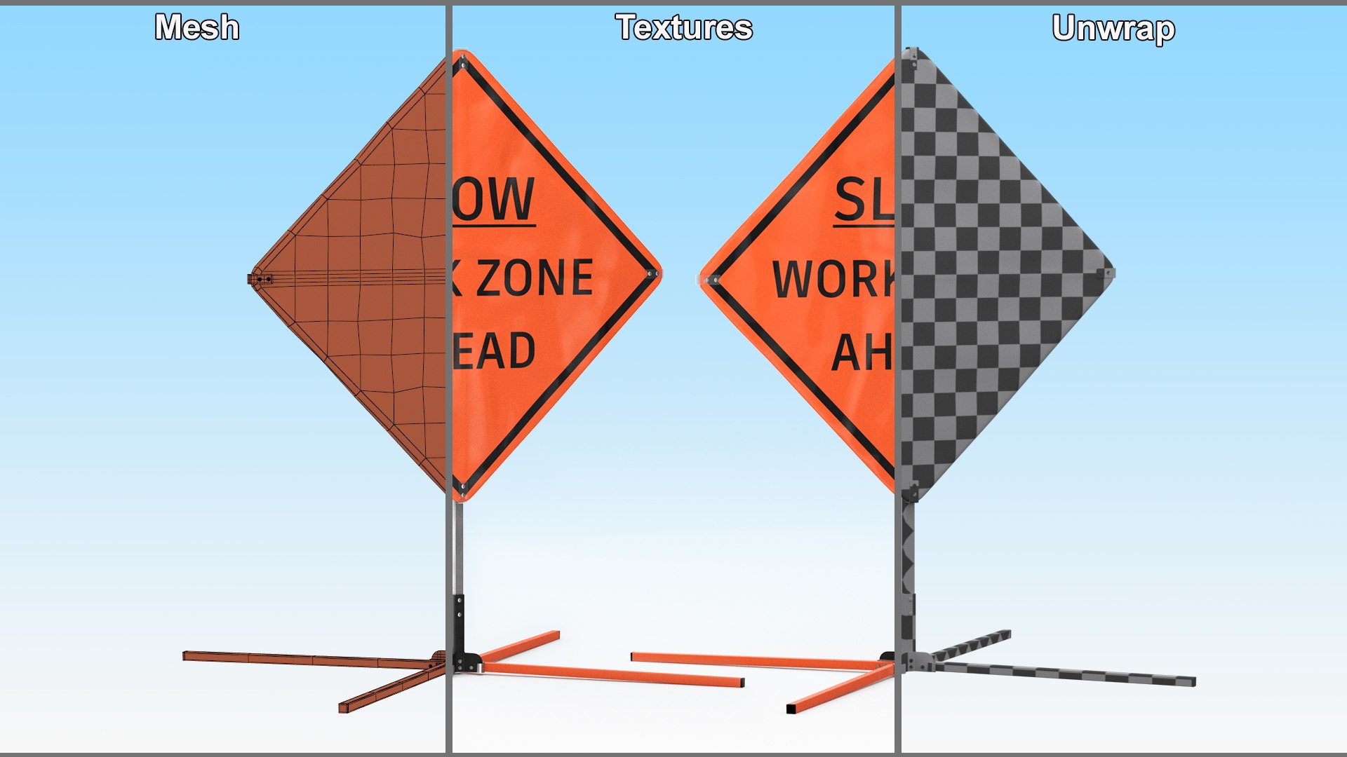 3D Traffic Control Signs Collection 2 - TurboSquid 2056270