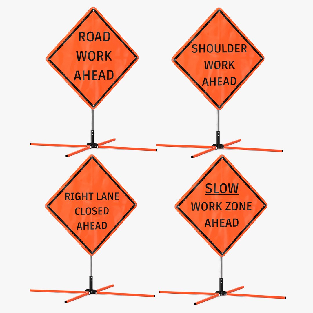 3D Traffic Control Signs Collection 2 - TurboSquid 2056270