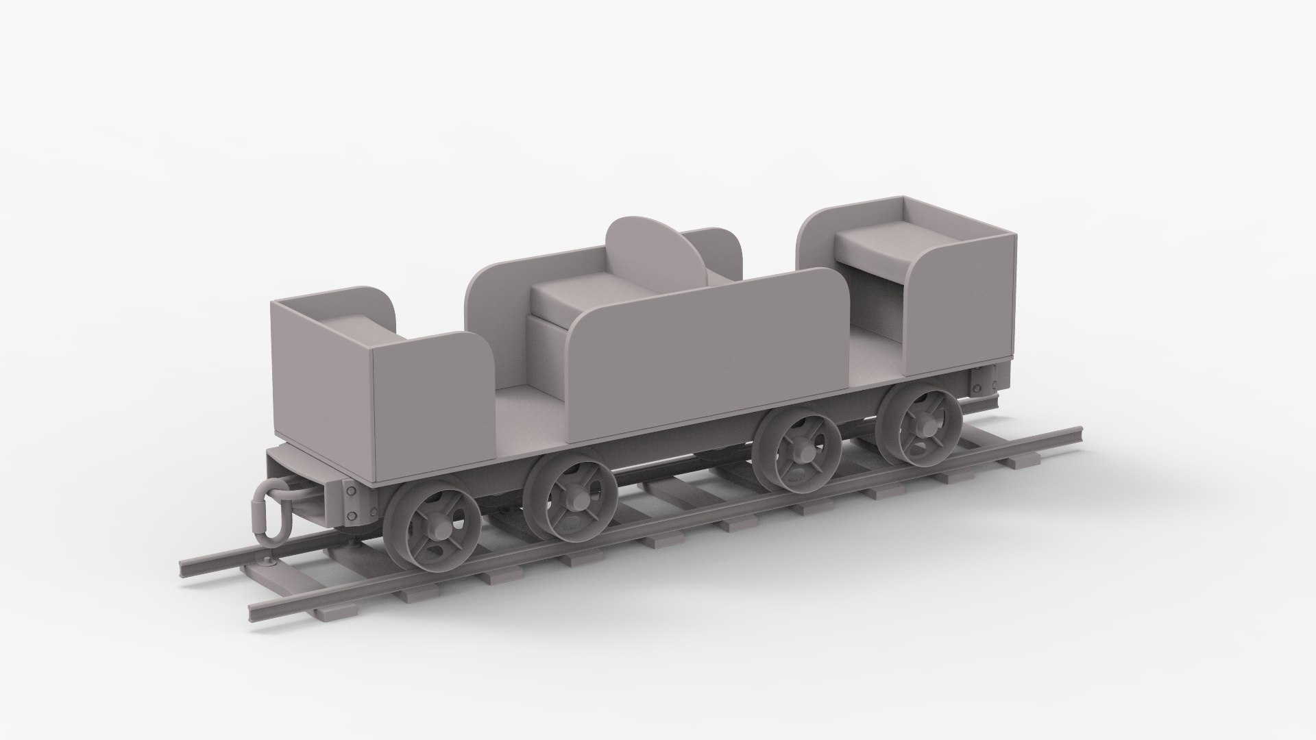 3D Ridable Miniature Railway Train Car Model - TurboSquid 1722080