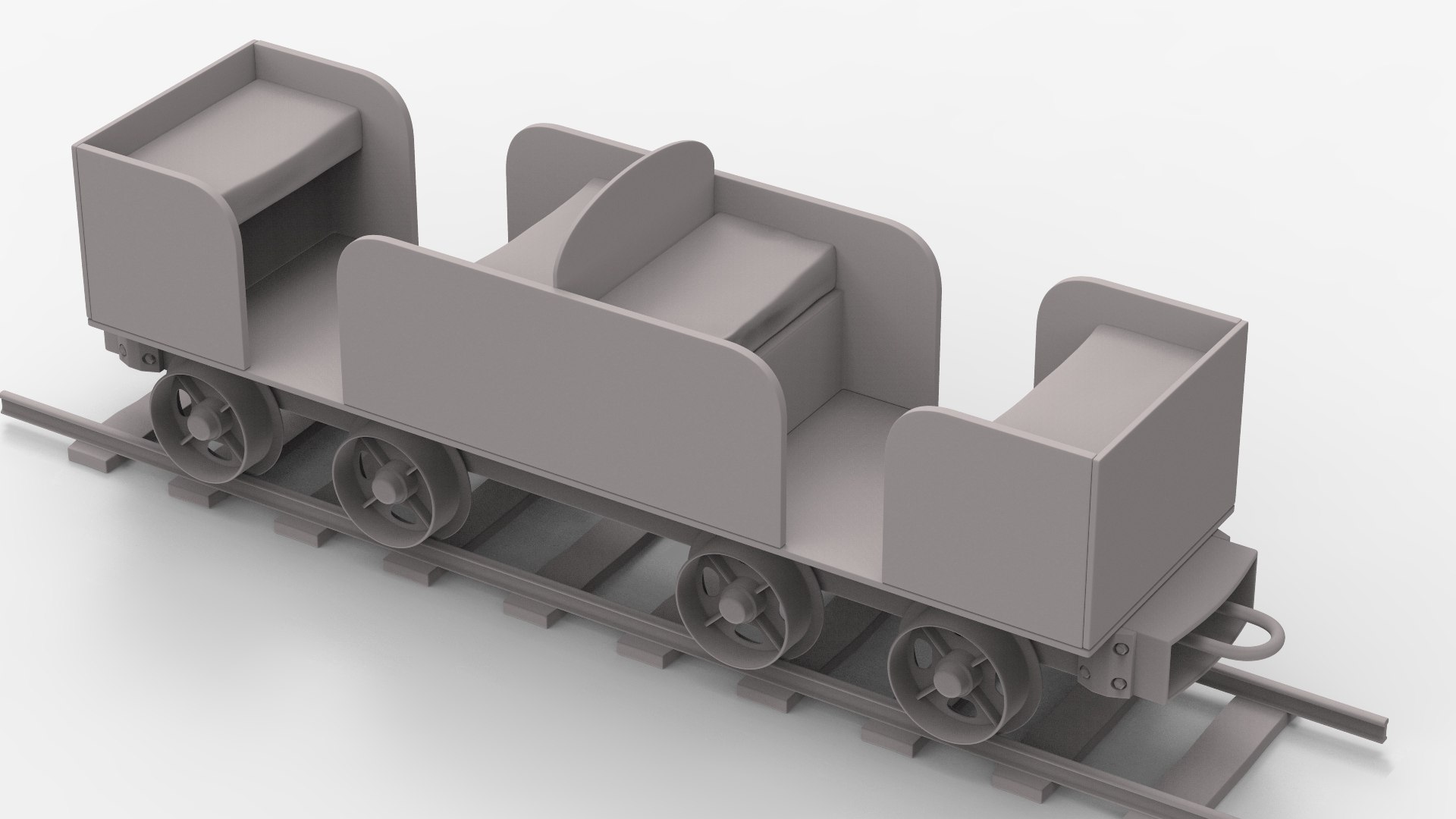 3D Ridable Miniature Railway Train Car Model - TurboSquid 1722080