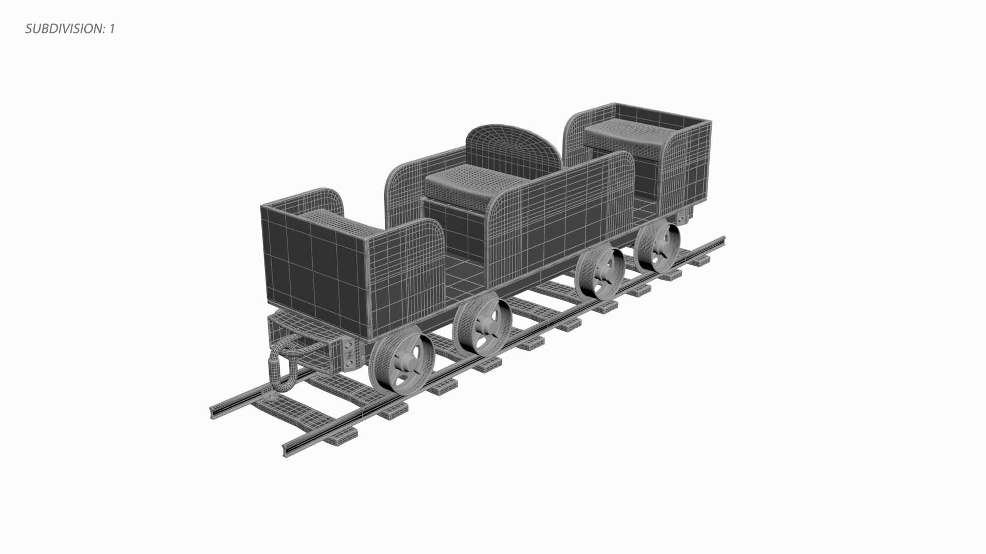3D Ridable Miniature Railway Train Car Model - TurboSquid 1722080