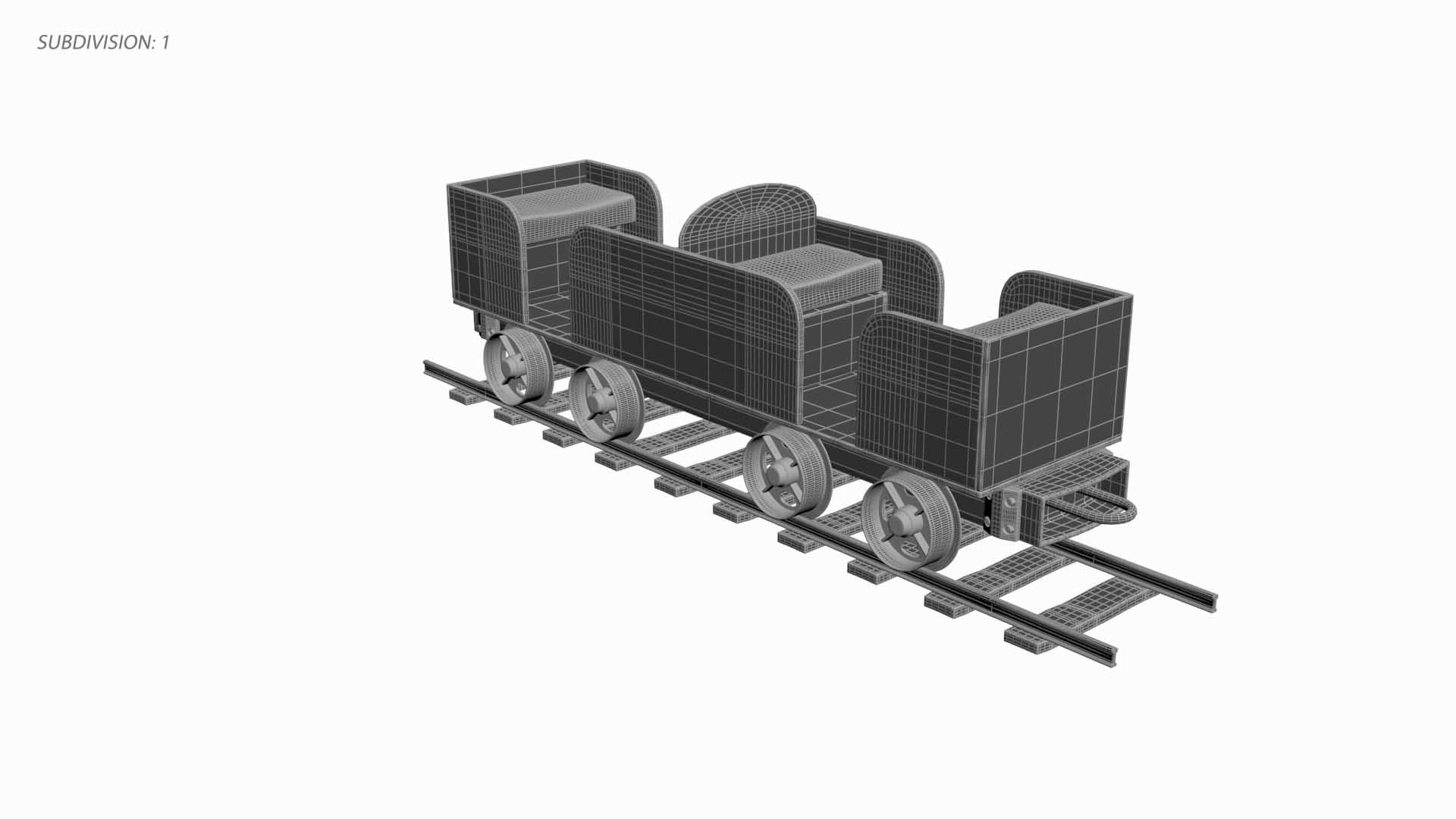 3D Ridable Miniature Railway Train Car Model - TurboSquid 1722080