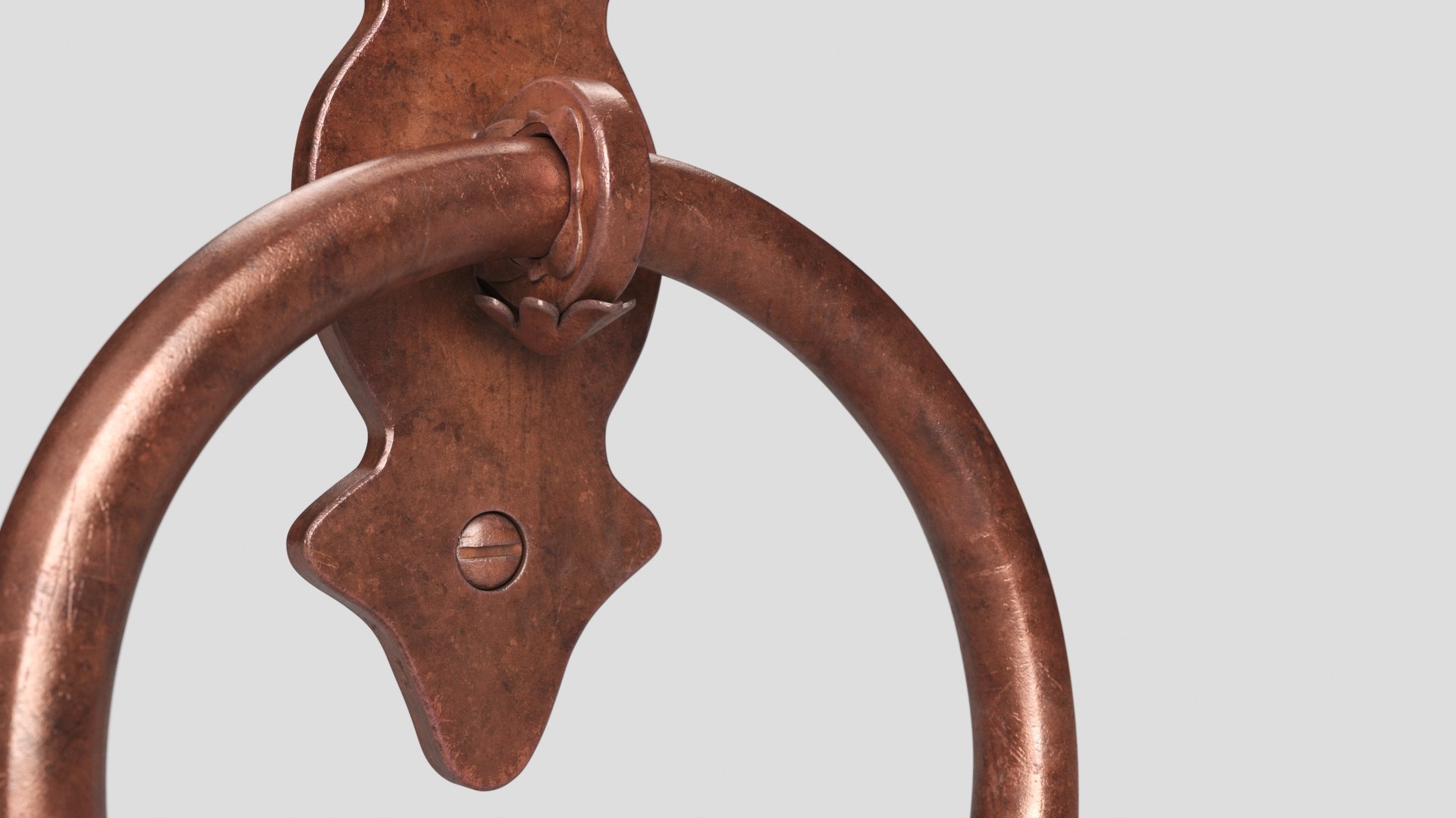 3D Brass Ring Knocker - TurboSquid 1854594