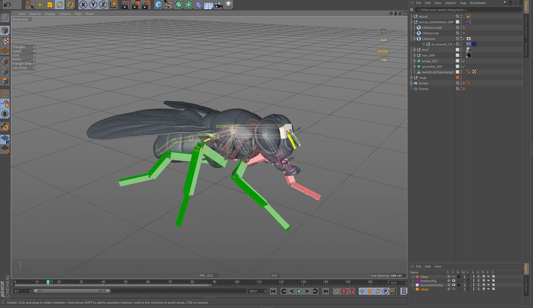 housefly fly 3d c4d