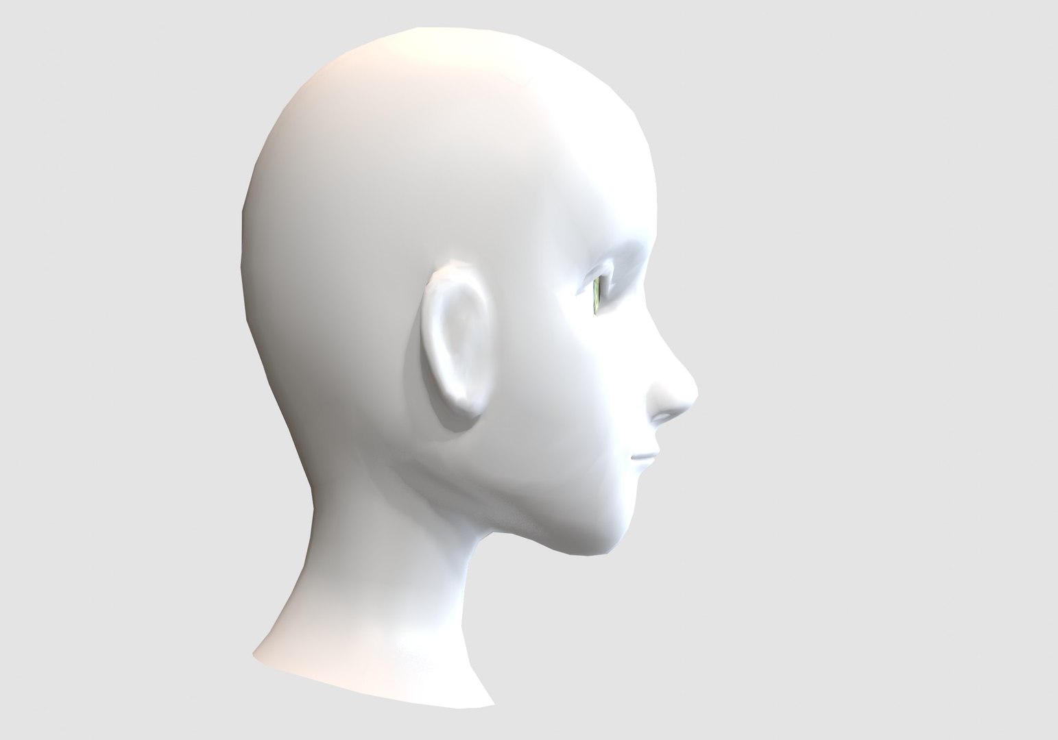 Cartoon Female Head Model - TurboSquid 1932544