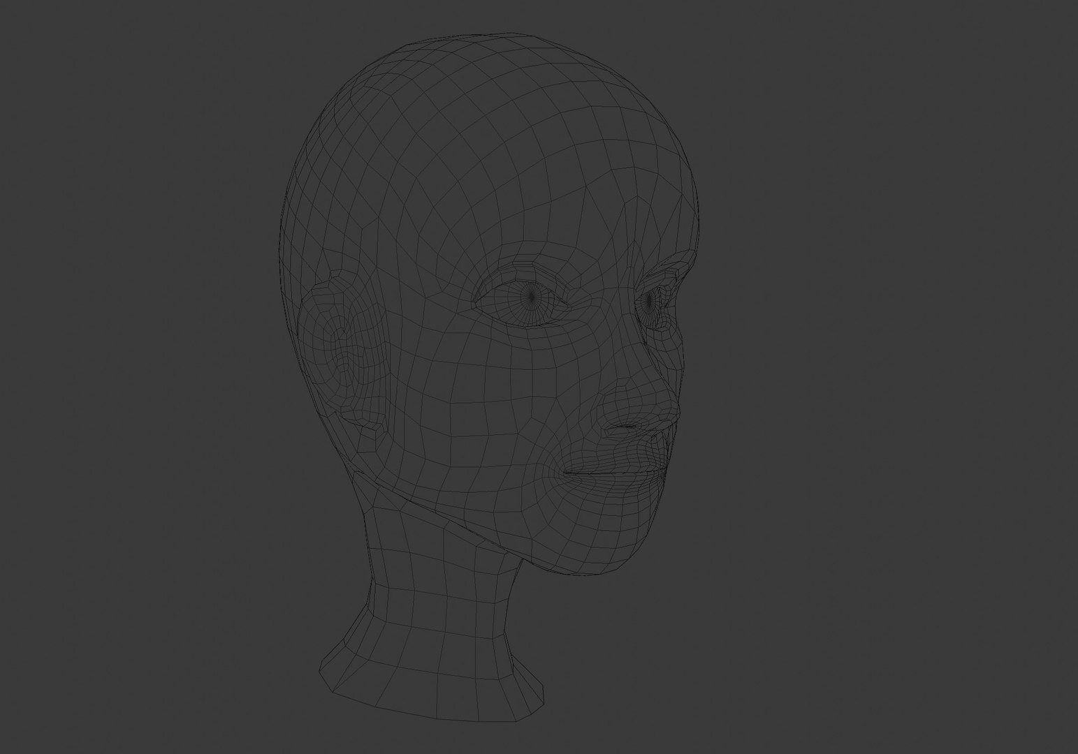 Cartoon Female Head Model - TurboSquid 1932544