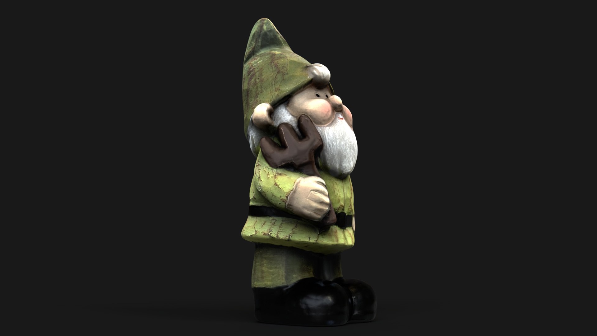 Wooden Dwarf Statue 3D Model - TurboSquid 2131360