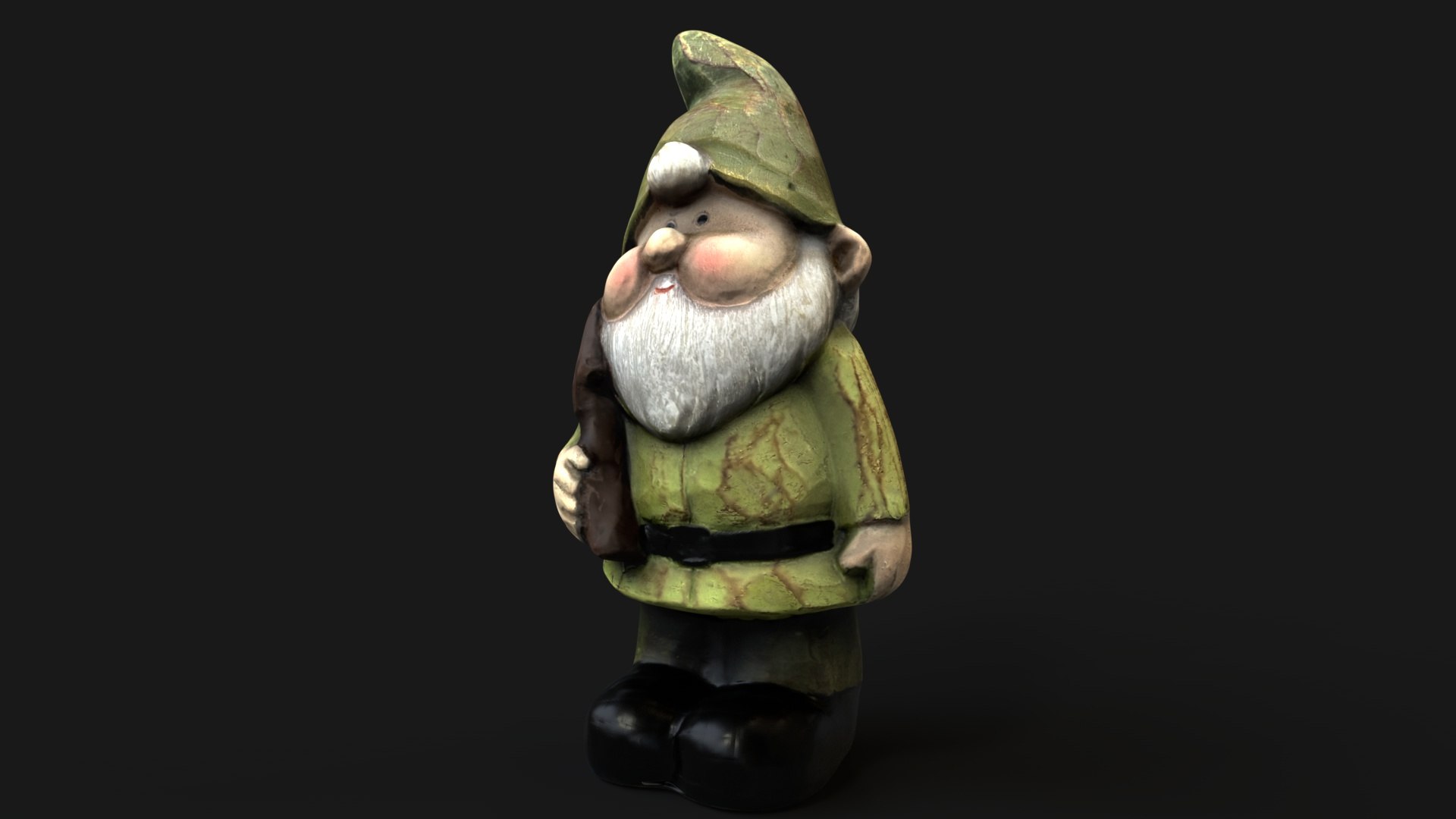 Wooden Dwarf Statue 3D Model - TurboSquid 2131360