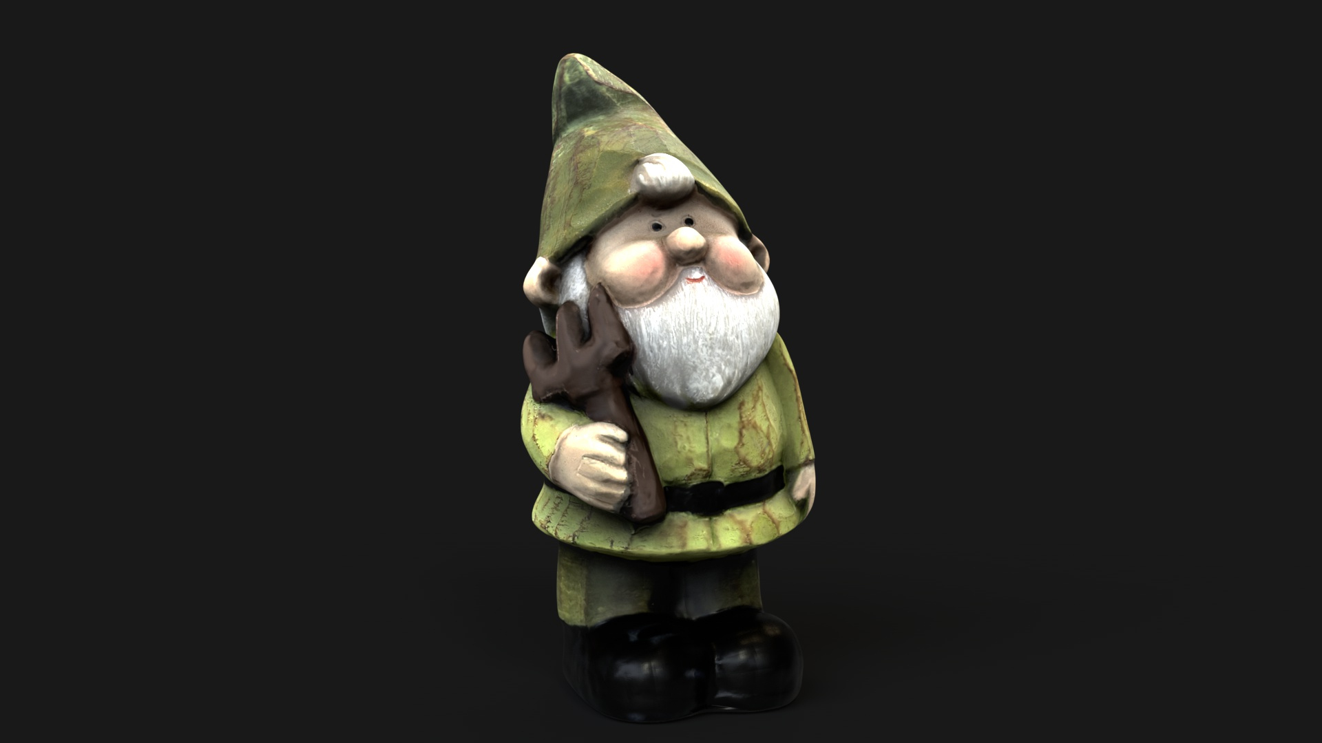 Wooden Dwarf Statue 3D Model - TurboSquid 2131360