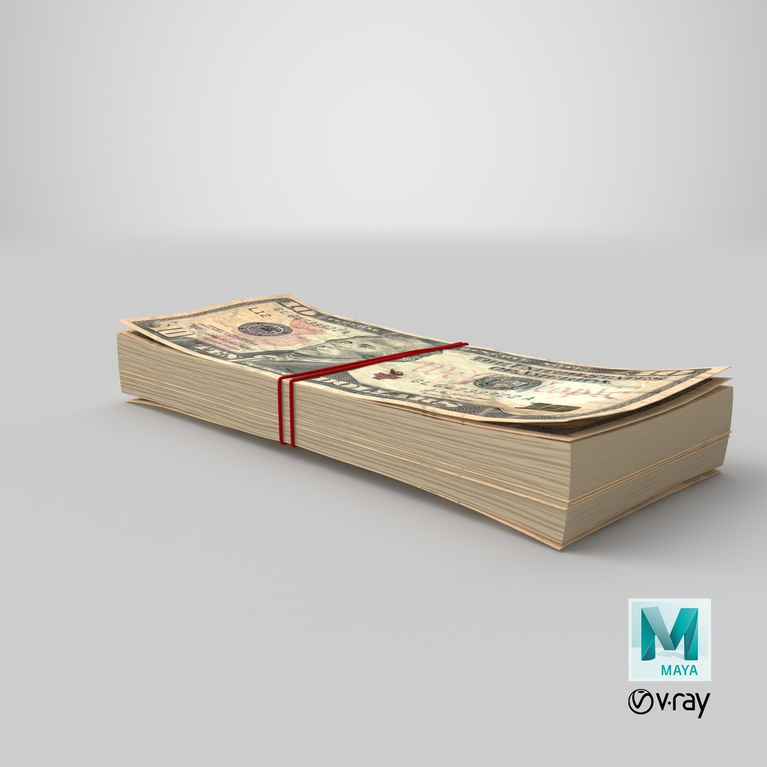 3D dollars bills banknotes model - TurboSquid 1613900