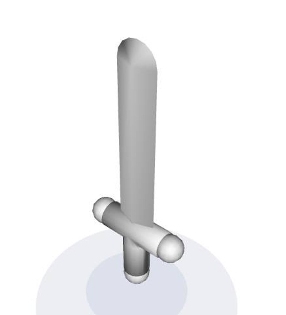 3d Model Lego Small Long Sword