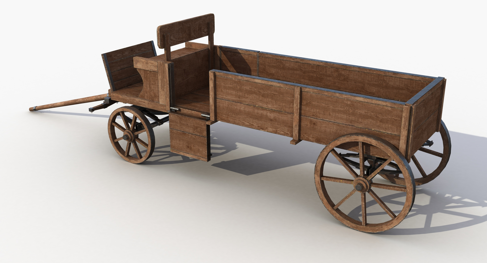 Old wooden cart 3D model - TurboSquid 1682795